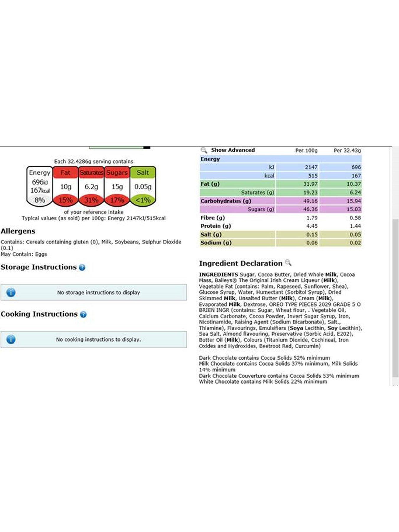 Baileys Round Opera Box Collection of Assorted Chocolates - 227 grams ...
