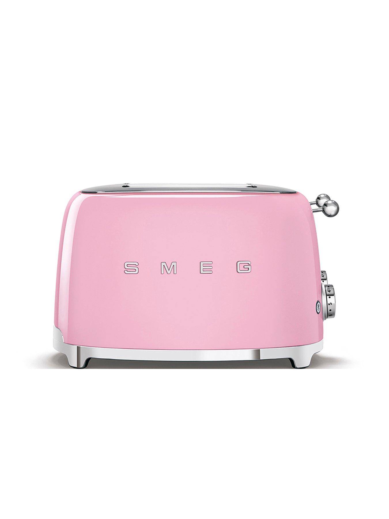 Smeg TSF03 Retro Style 4 Slice Toaster, 2000W - Pastel Pink | Very