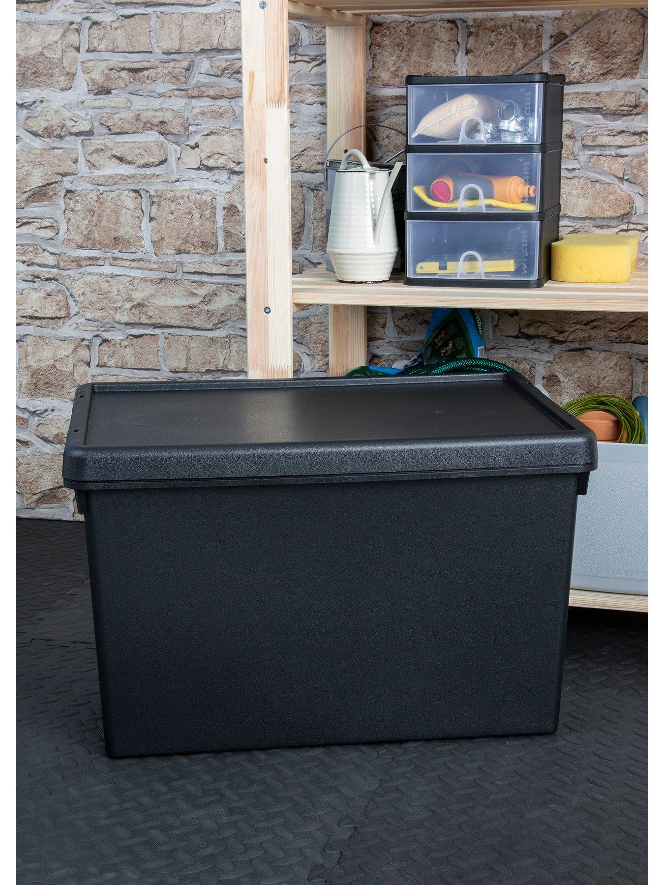 Wham Set of 2 Heavy Duty Plastic Storage Boxes – 62 litres each | Very ...