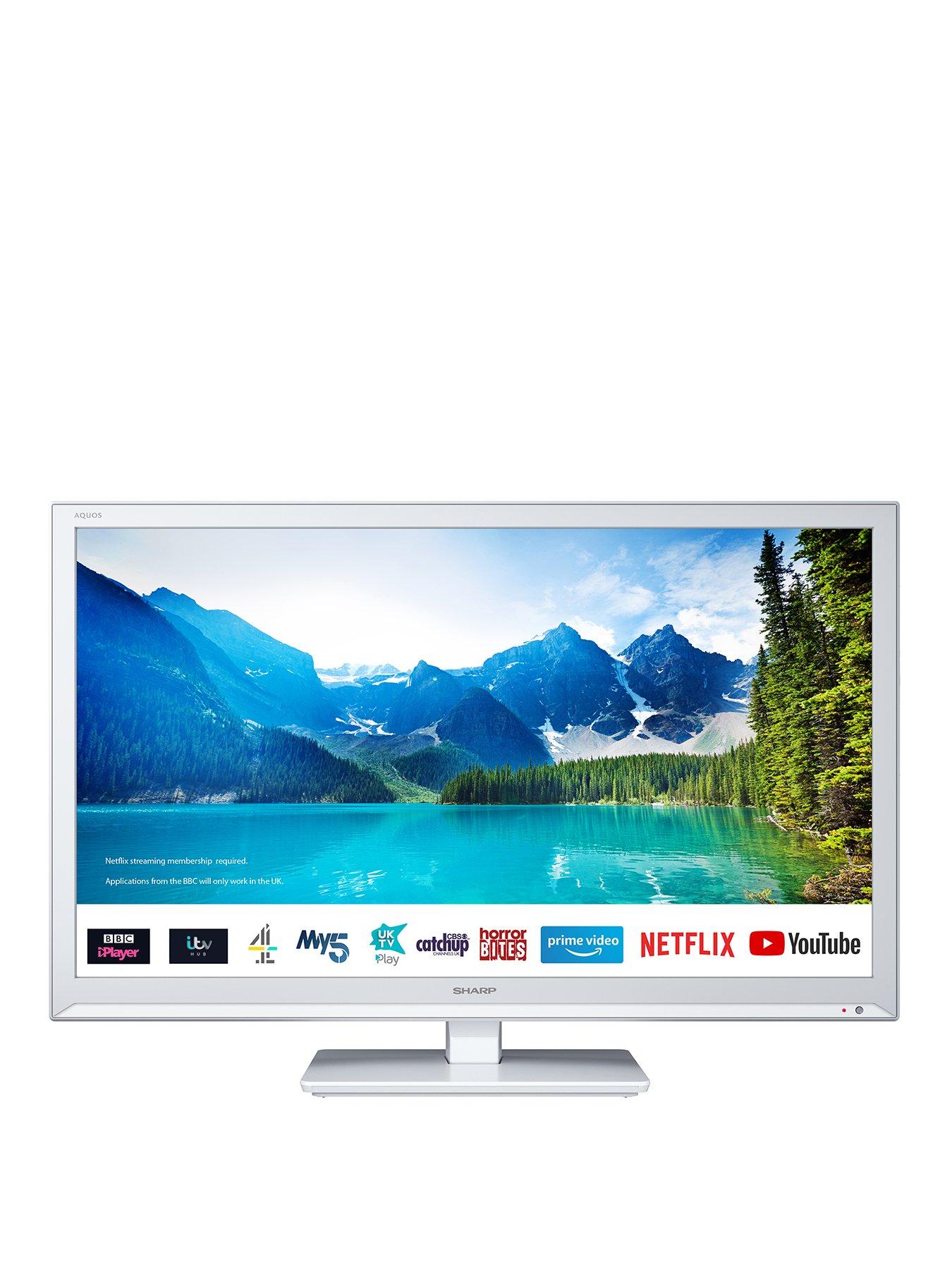 Sharp 24BC0KW 24 inch, HD-Ready, LED, Smart TV with Freeview - White ...