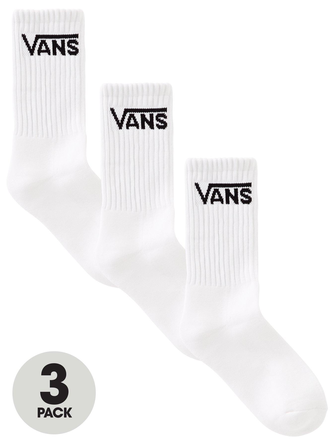 3 Pack Classic Boys Crew Socks White