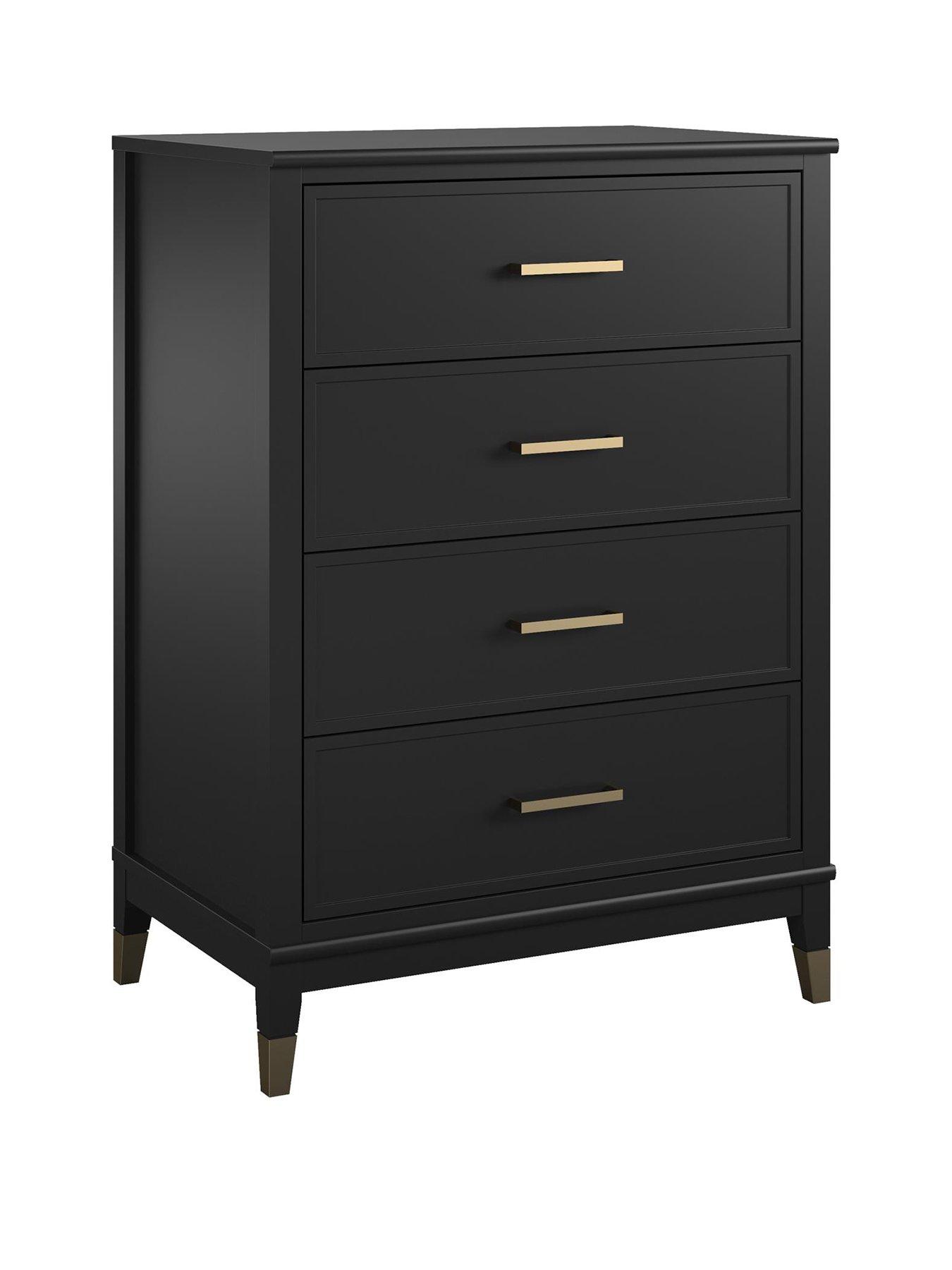 Black gold drawers store
