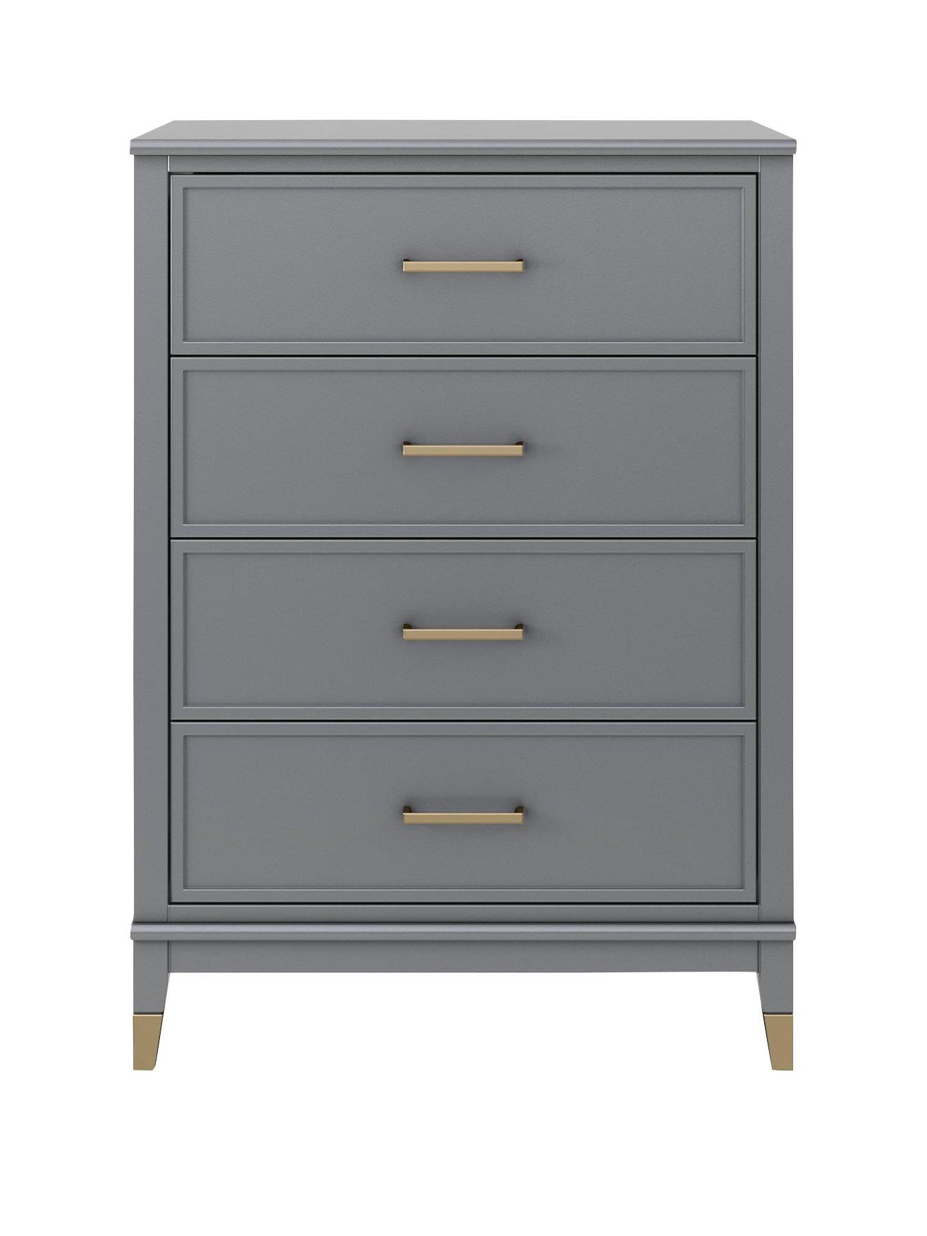 CosmoLiving by Cosmopolitan Westerleigh 4 Drawer Chest - Graphite Grey ...