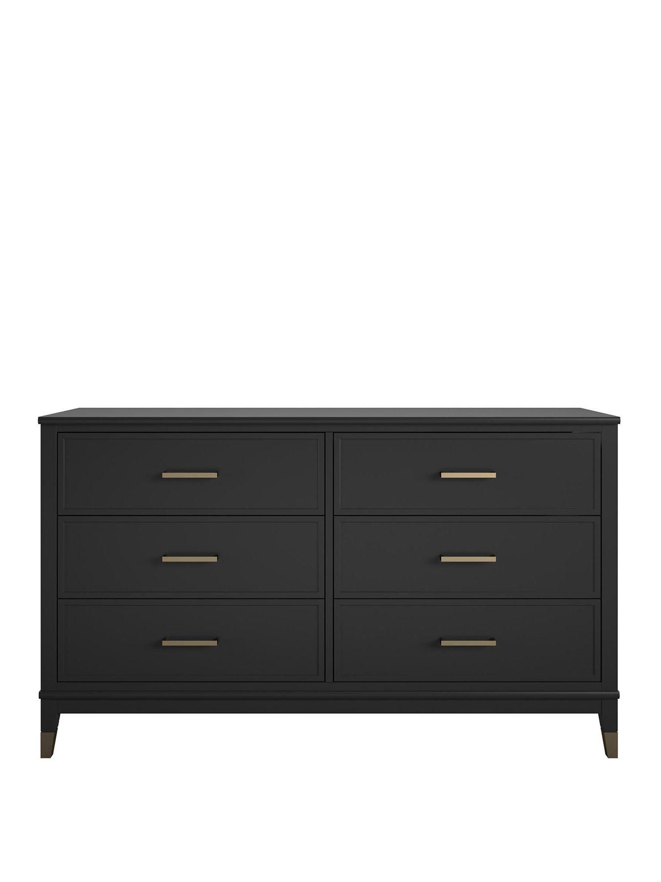 CosmoLiving by Cosmopolitan Westerleigh 6 Drawer Chest - Black/Gold | Very
