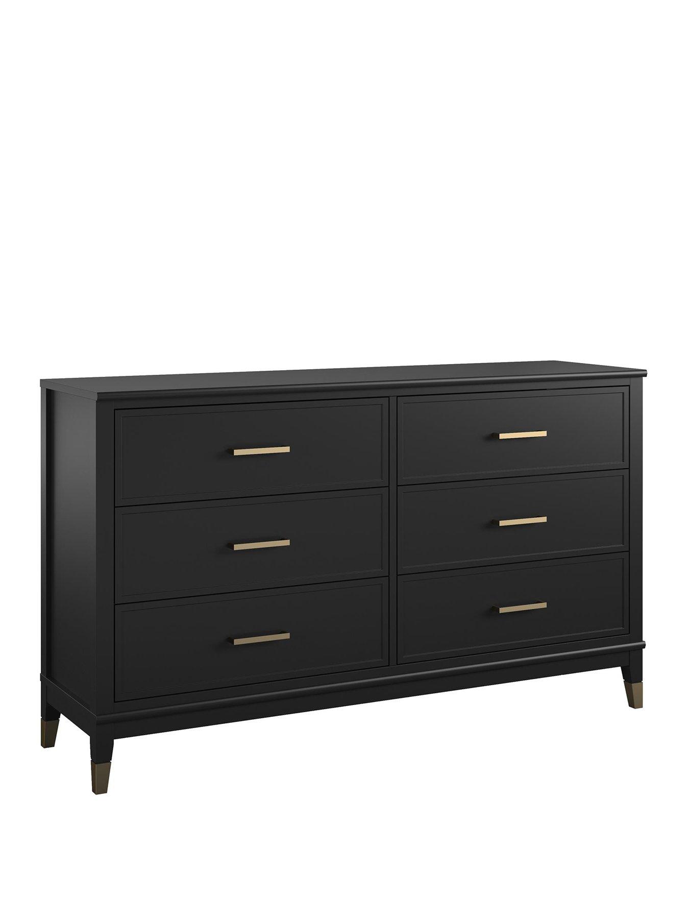 CosmoLiving by Cosmopolitan Westerleigh 6 Drawer Chest - Black/Gold | Very