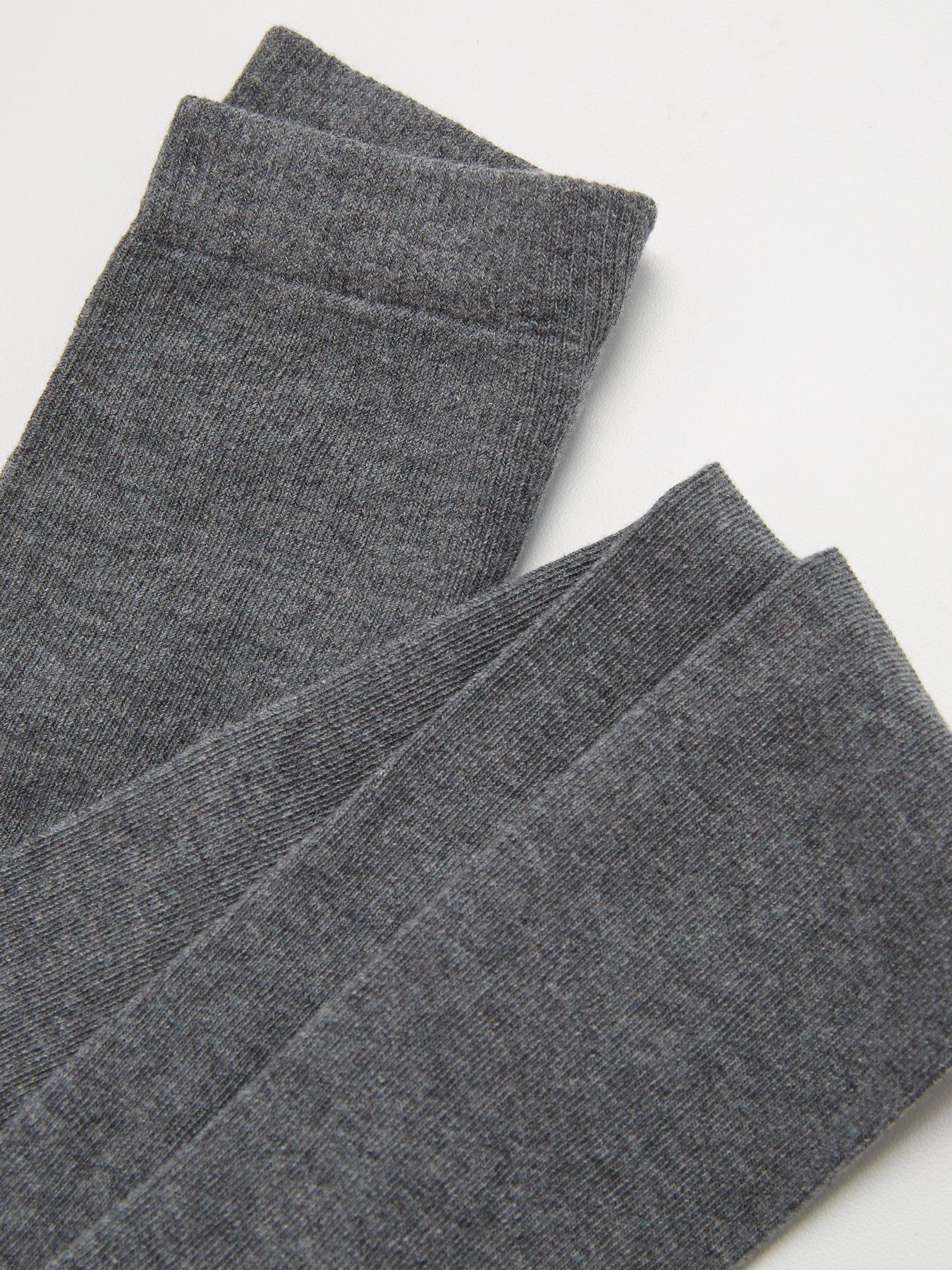 The Very Collection 3 Pack Girls Flat Knit Tights - Grey | Very