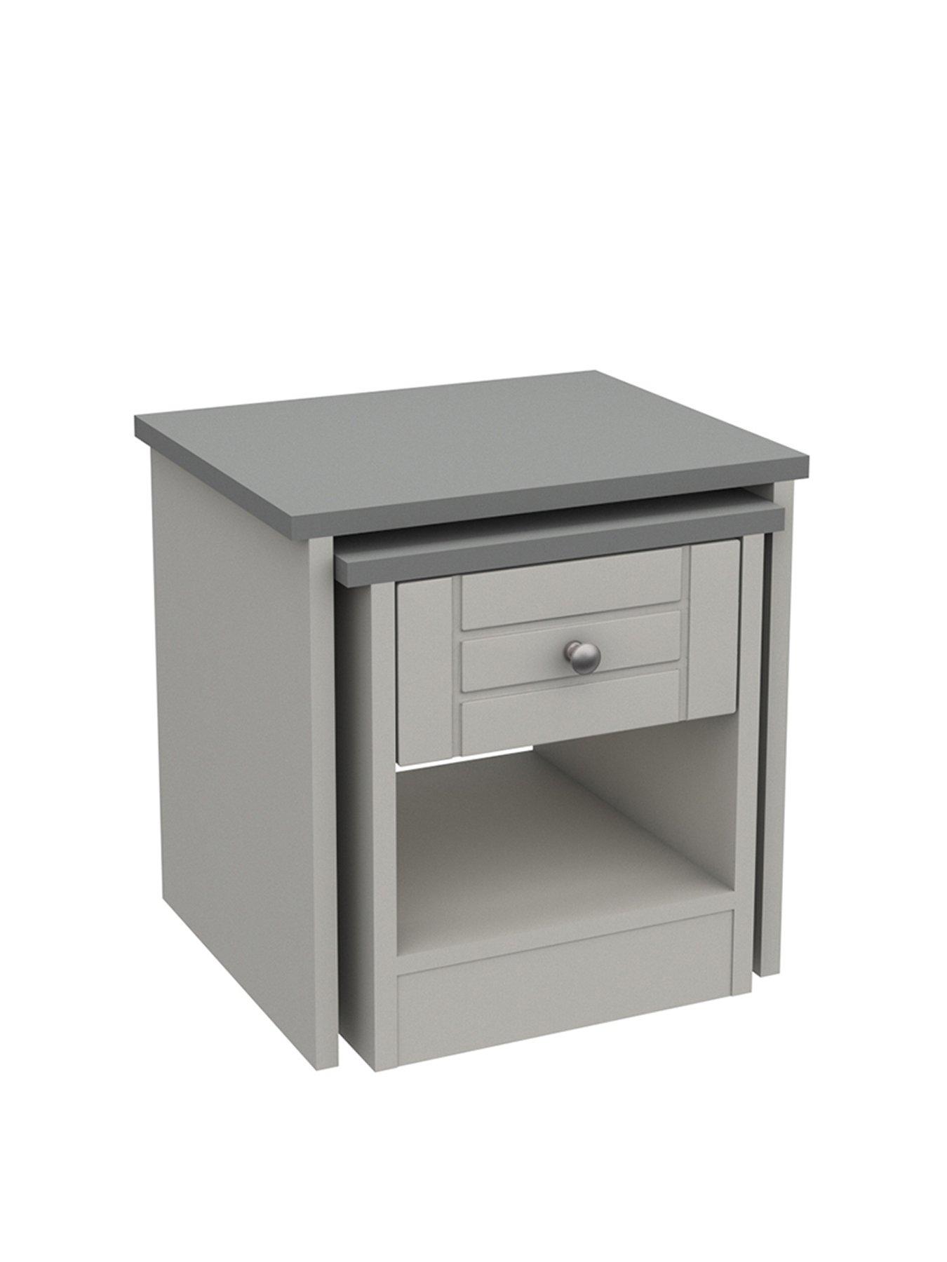 One Call Alderley Ready Assembled Nest of Tables - Grey | very.co.uk