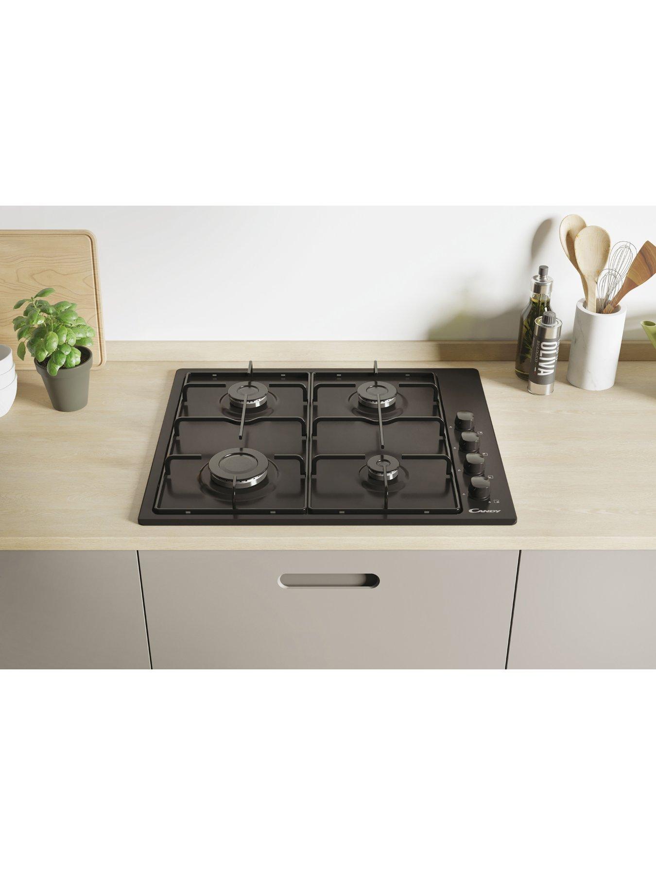 Candy CHW6LBB 60cm Gas Hob - Black | very.co.uk