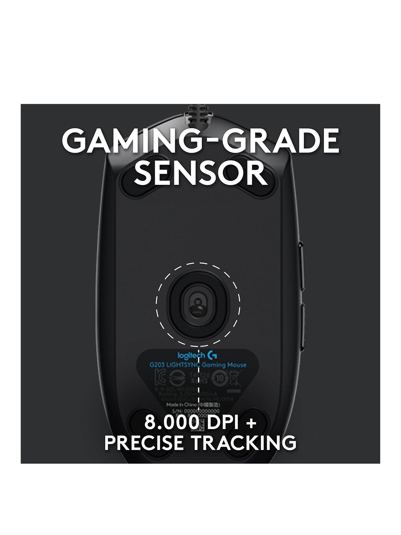 LogitechG G203 Lightsync RGB 6-Button Gaming Mouse - Black | Very