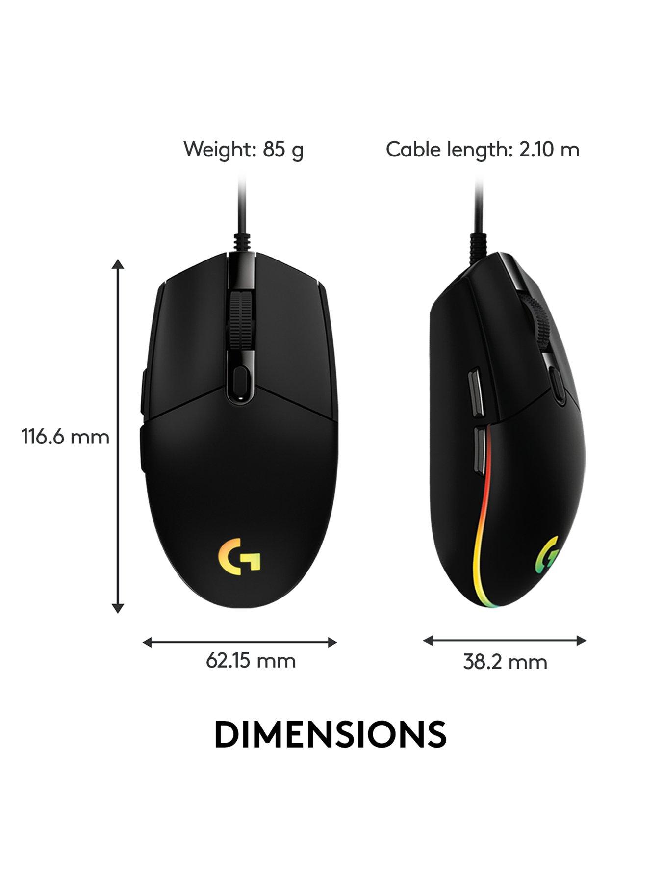 LogitechG G203 Lightsync RGB 6-Button Gaming Mouse - Black | Very