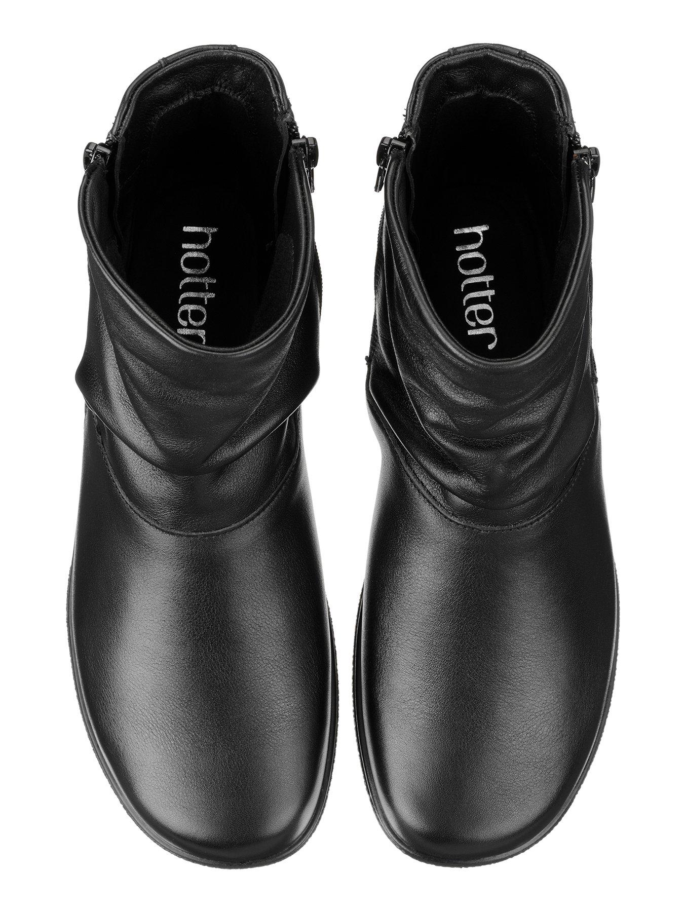 Hotter Whisper Extra Wide Fit Ankle Boots Black Uk