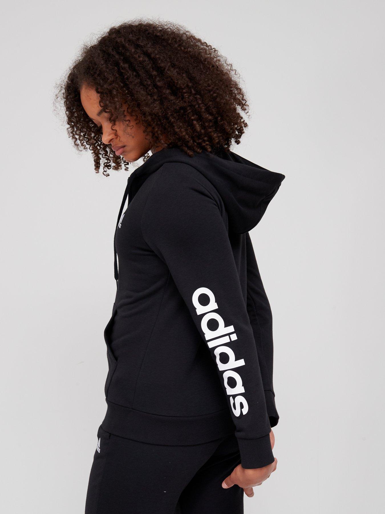 Adidas Sportswear Essentials Linear Full Zip French Terry Hoodie