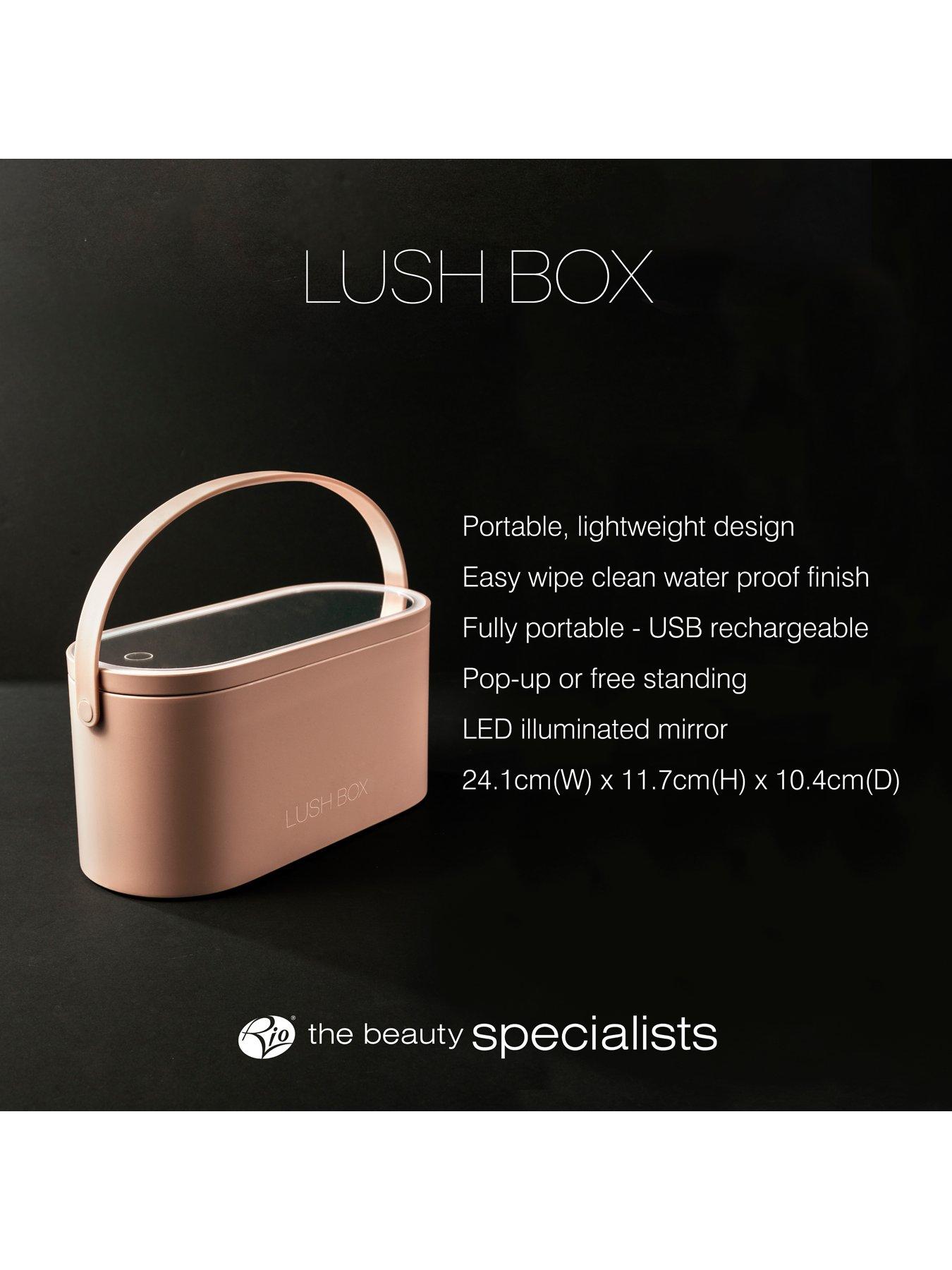 Rio Lush Beauty Storage Box with Mirror and Light - White | Very
