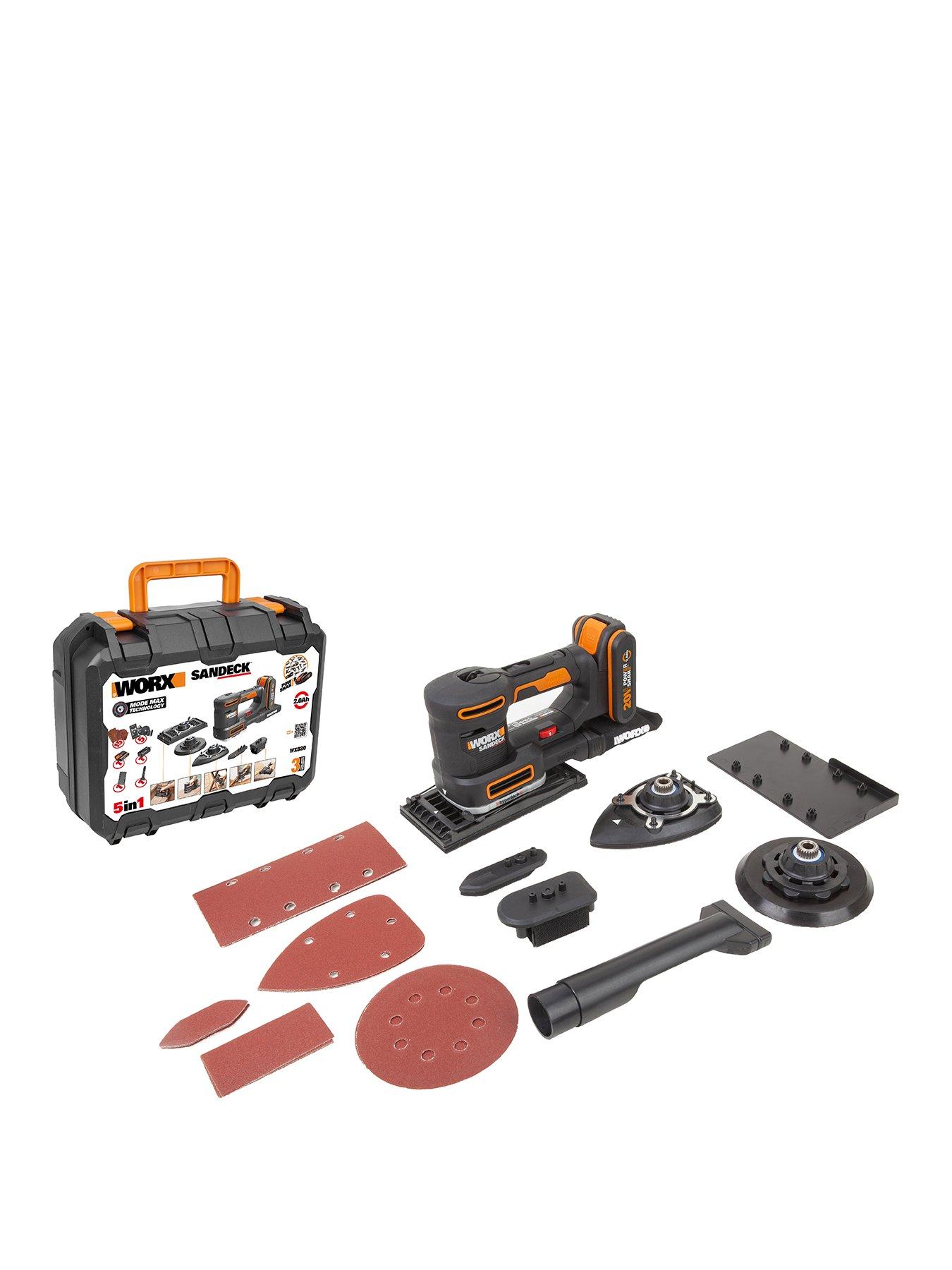 Worx 20V Cordless 5-in-1 Multi Sander with x1 2.0Ah Battery & Charger ...