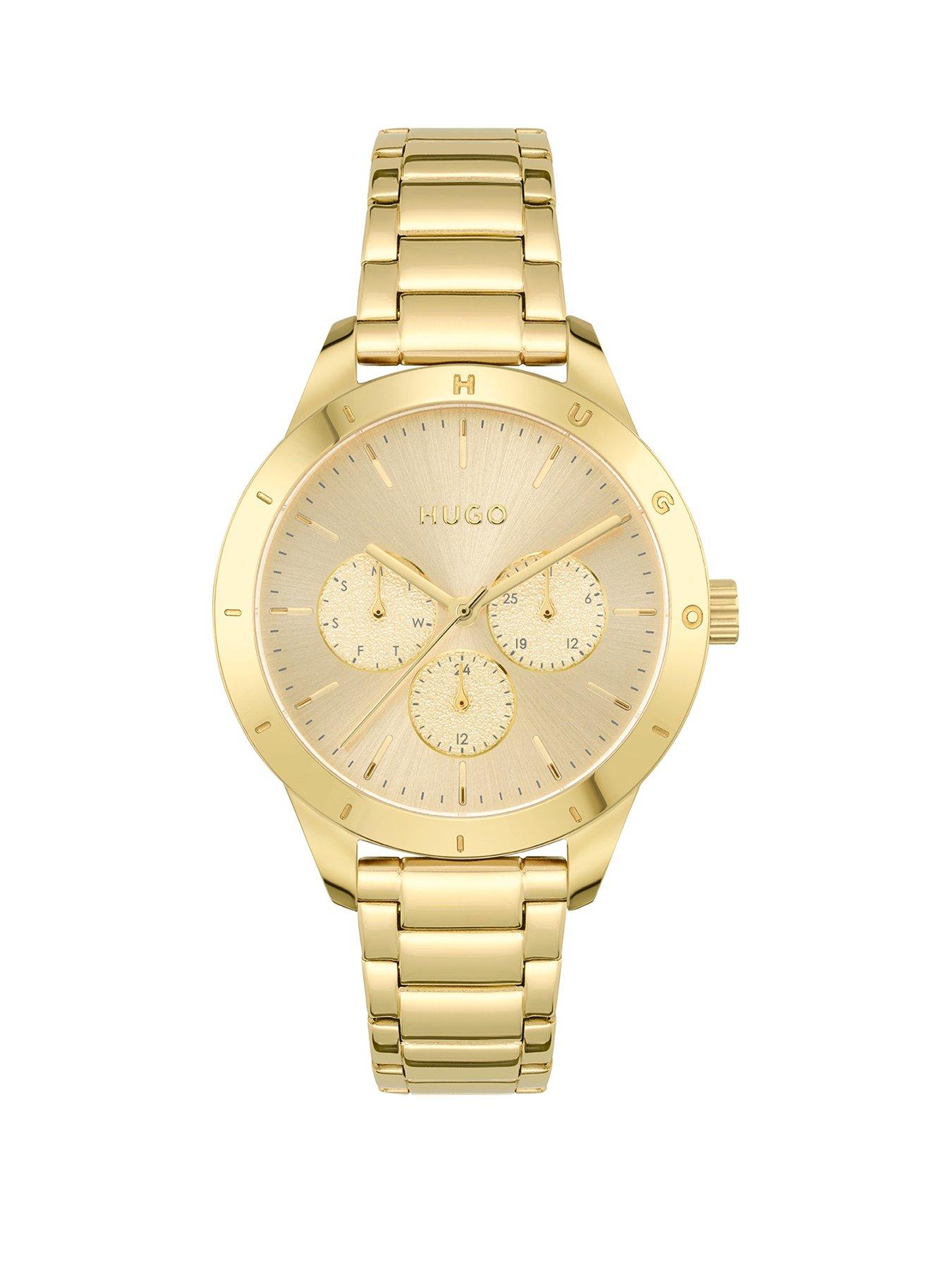 HUGO FRIEND Light Yellow Gold Dial and Light Yellow Gold Bracelet Ladies Watch Very