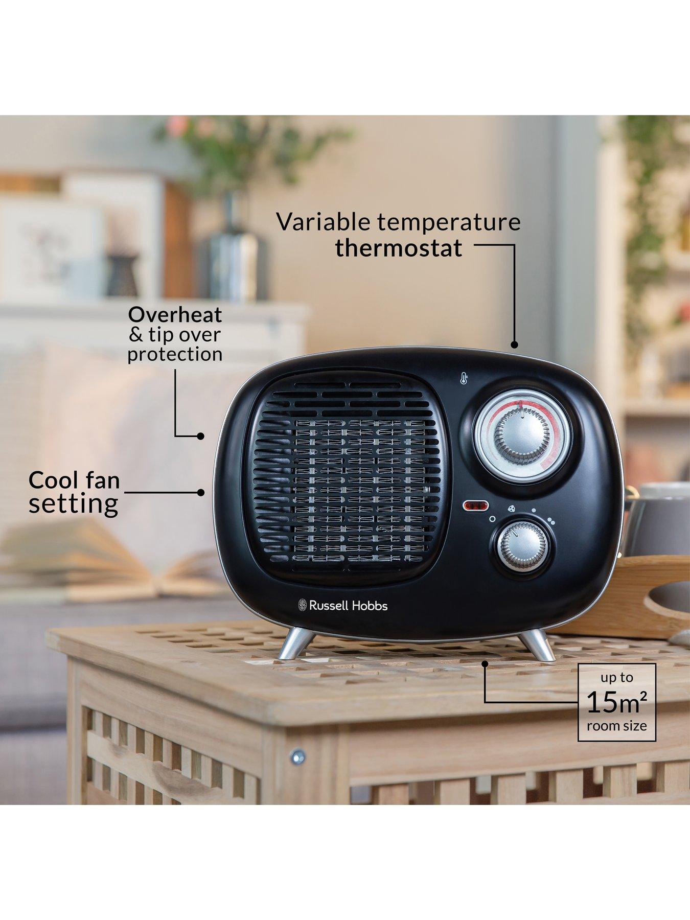 Russell Hobbs Retro PTC Heater RHRETPTC2001B | Very