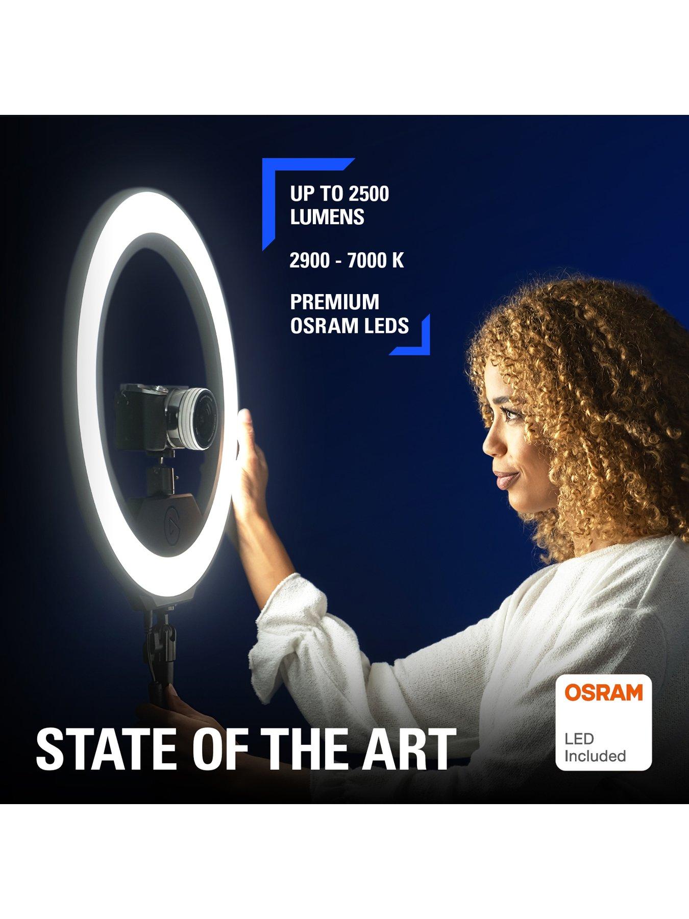 Elgato Ring Light, Edge-Lit LED, 2500 Lumens, Max Height 74 cm / 29 in ...