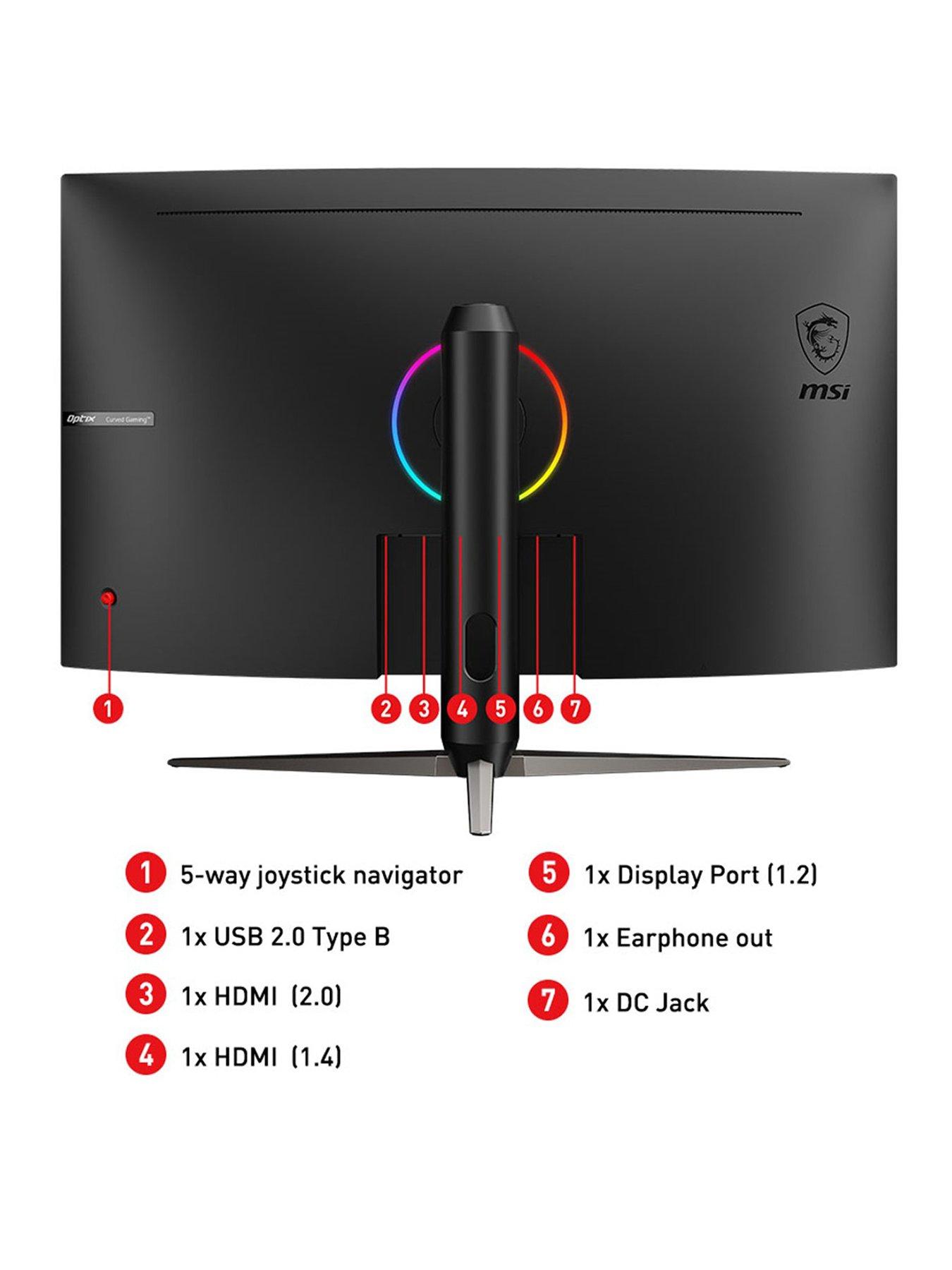 MSI Optix AG321CR Curved Gaming Monitor 32 Inch, 16:9 WQHD (2560x1440 ...