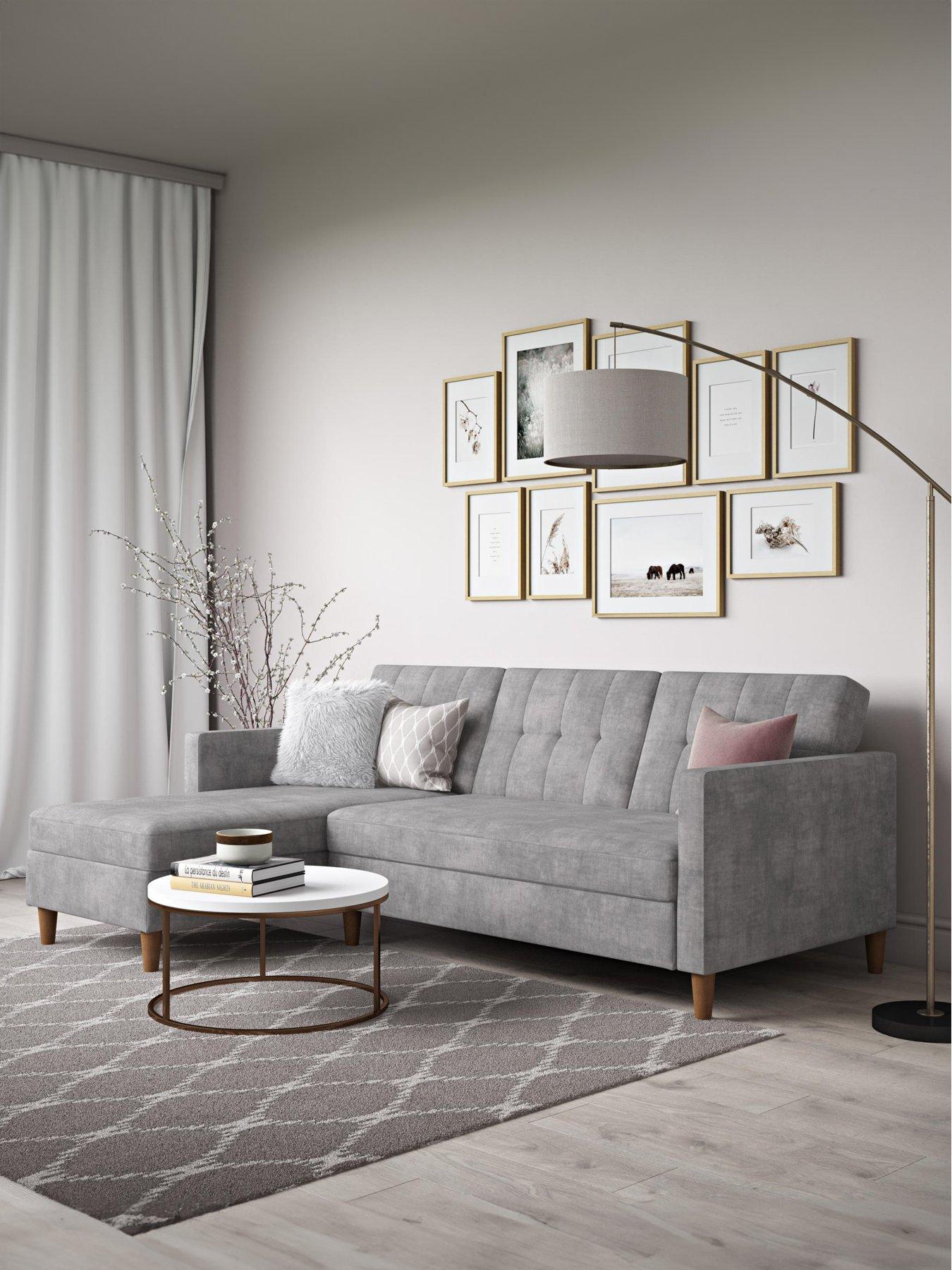 Novogratz Hartford Storage Sectional Futon with Storage Chaise Very
