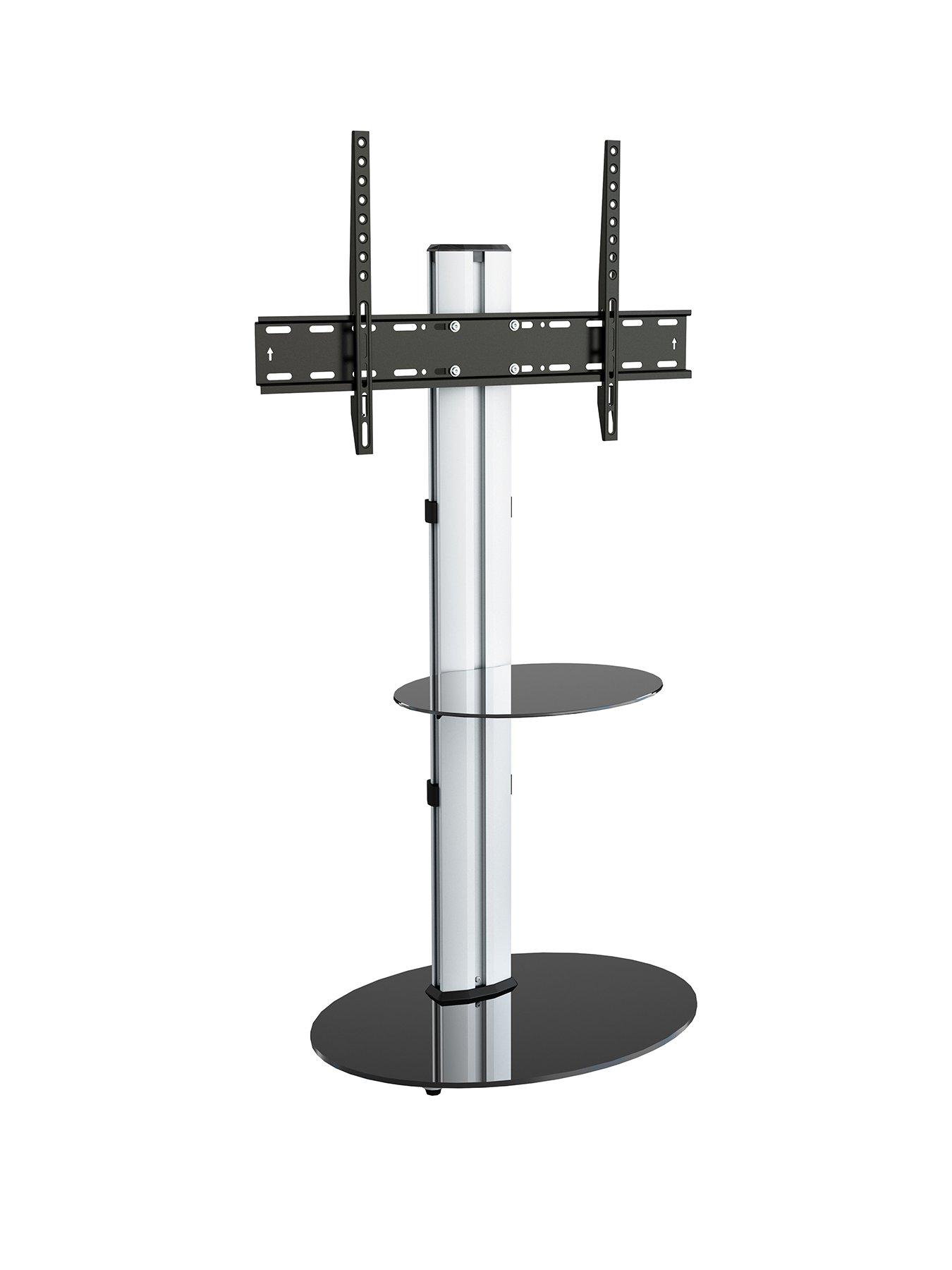 AVF Eno Oval 600 Pedestal TV Stand - Silver/Black - fits up to 55 inch ...