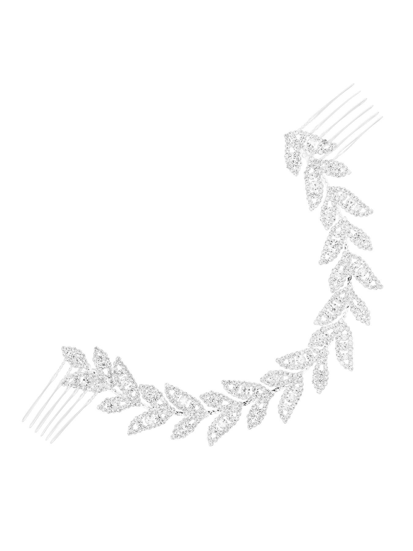 Jon Richard Eva Diamante Leaf Double Comb | very.co.uk
