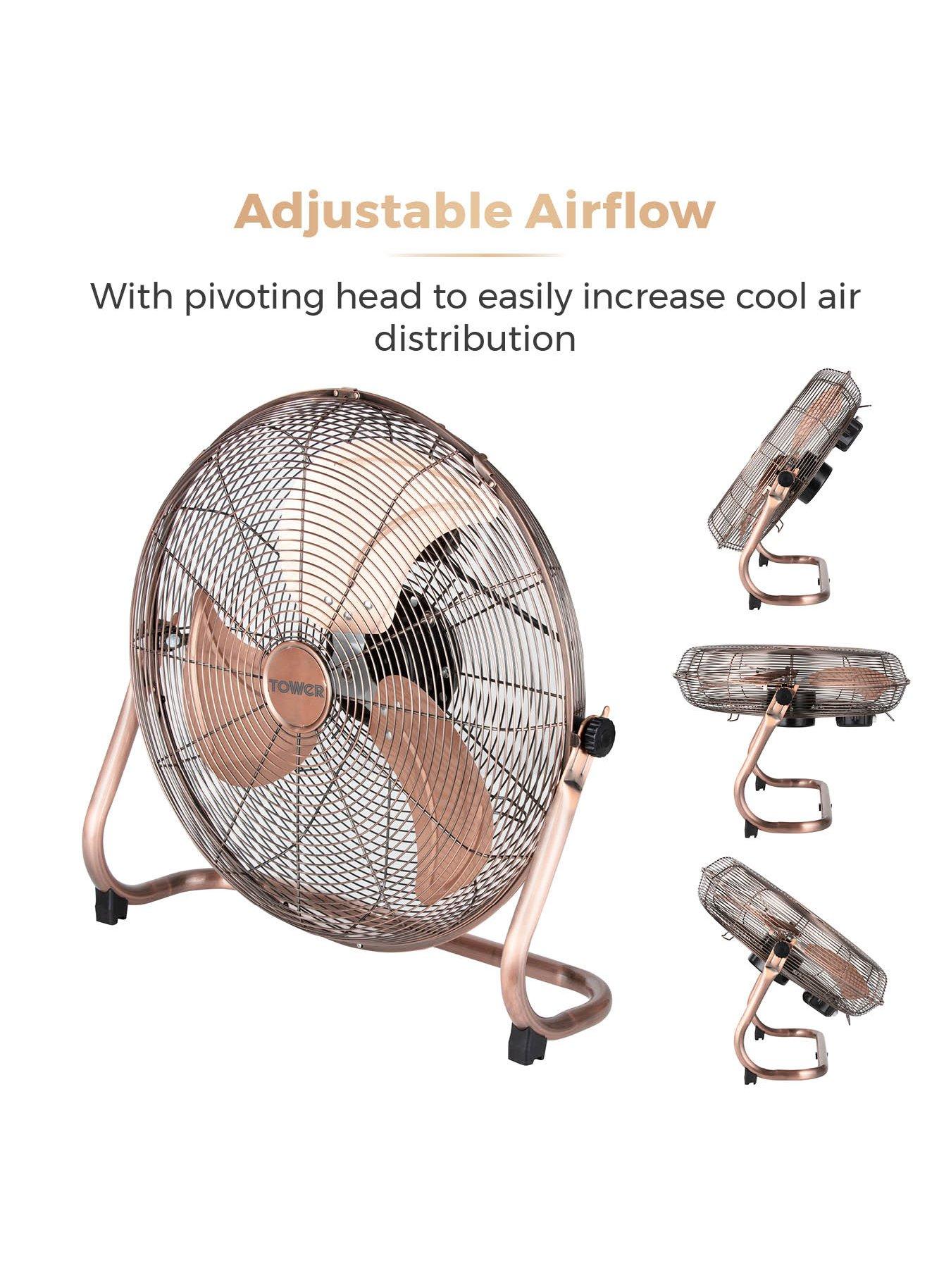 Tower T662000C High-Speed Velocity Floor Fan with Adjustable Tilt, Long ...