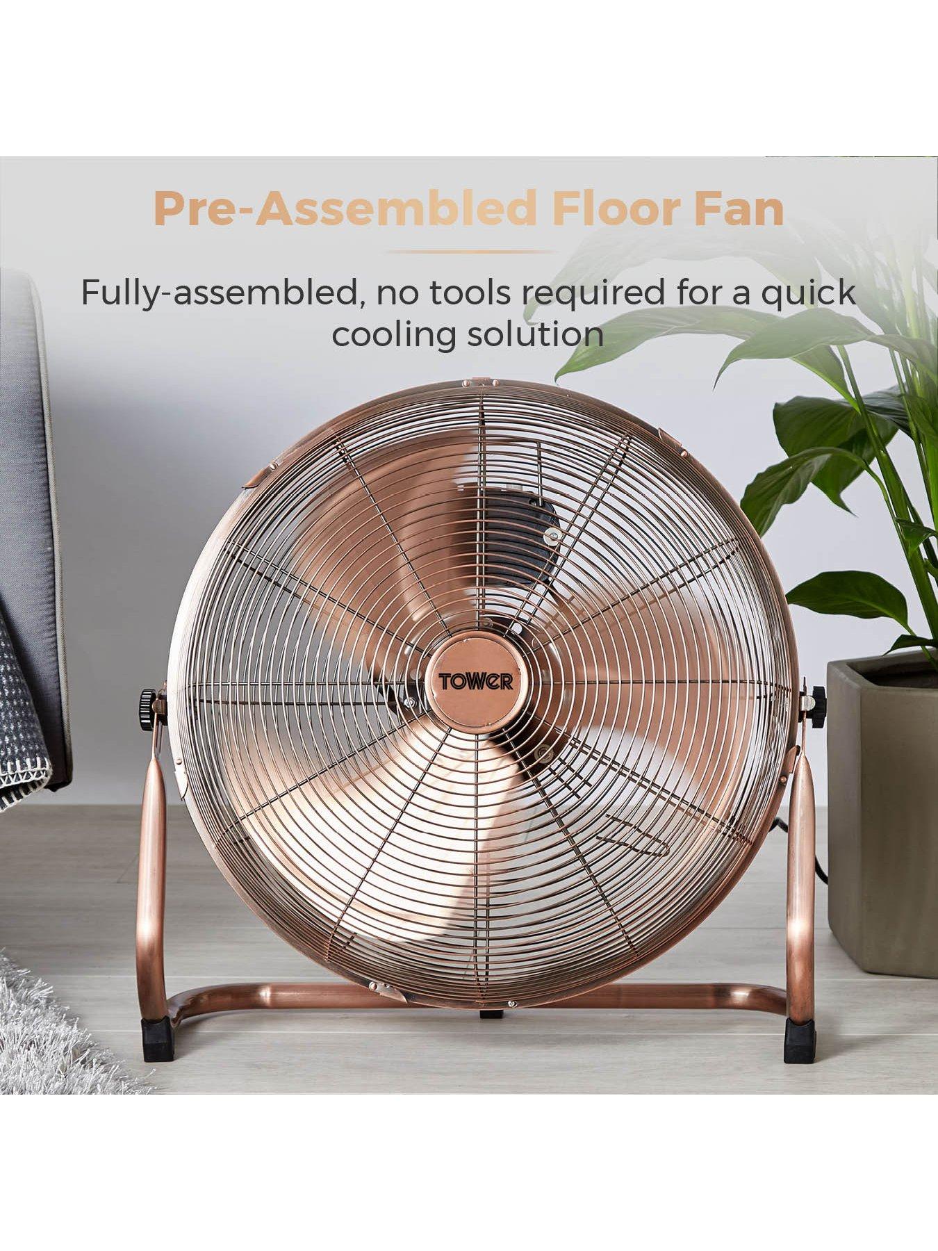 Tower T662000C High-Speed Velocity Floor Fan with Adjustable Tilt, Long ...