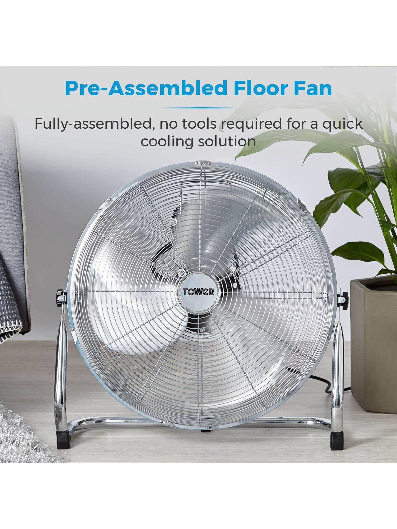 Tower T662000 18 inch High-Speed Velocity Floor Fan with Adjustable ...