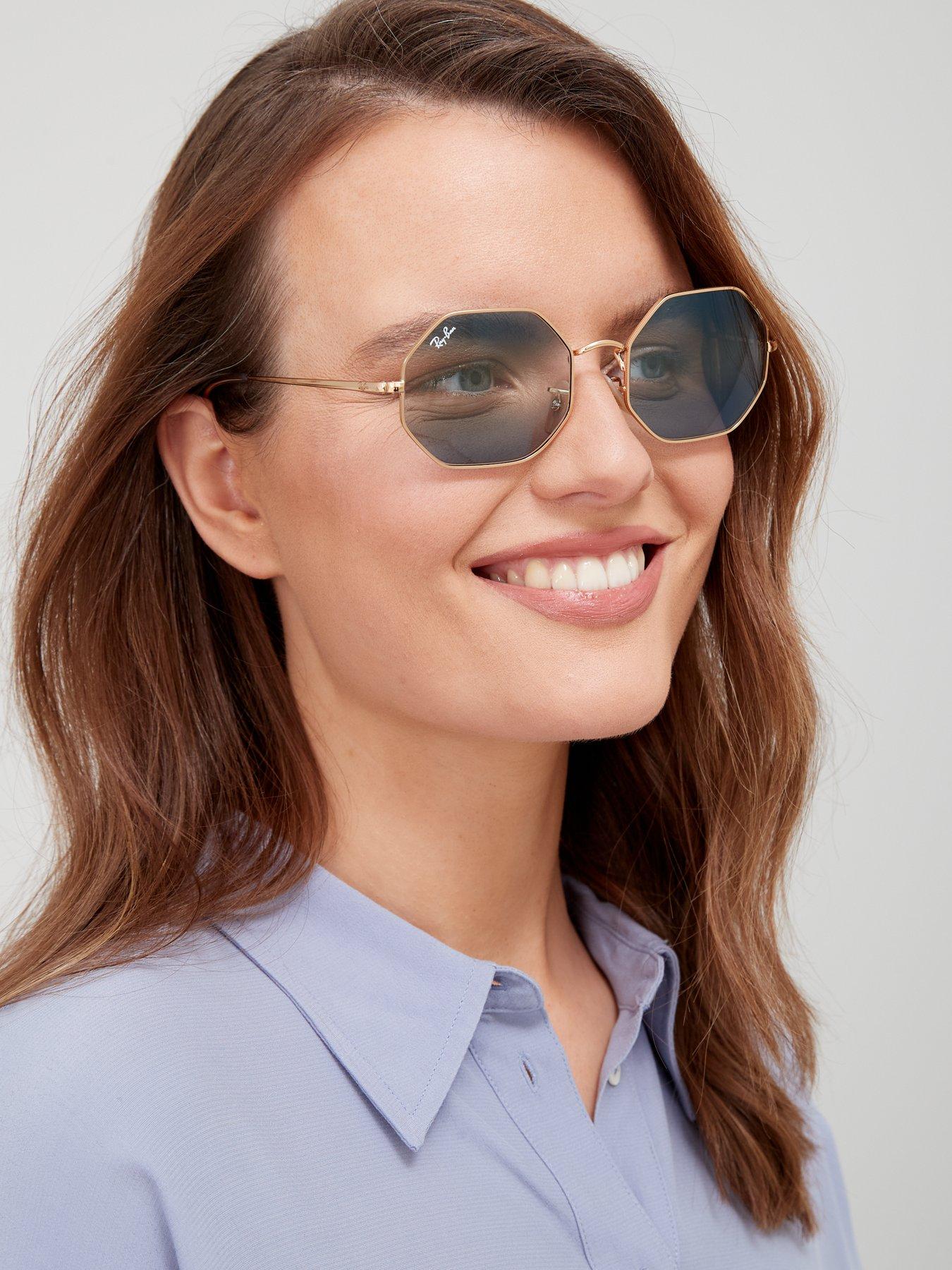 Ray Ban Octagon Sunglasses In Gold Orb1973 Ph