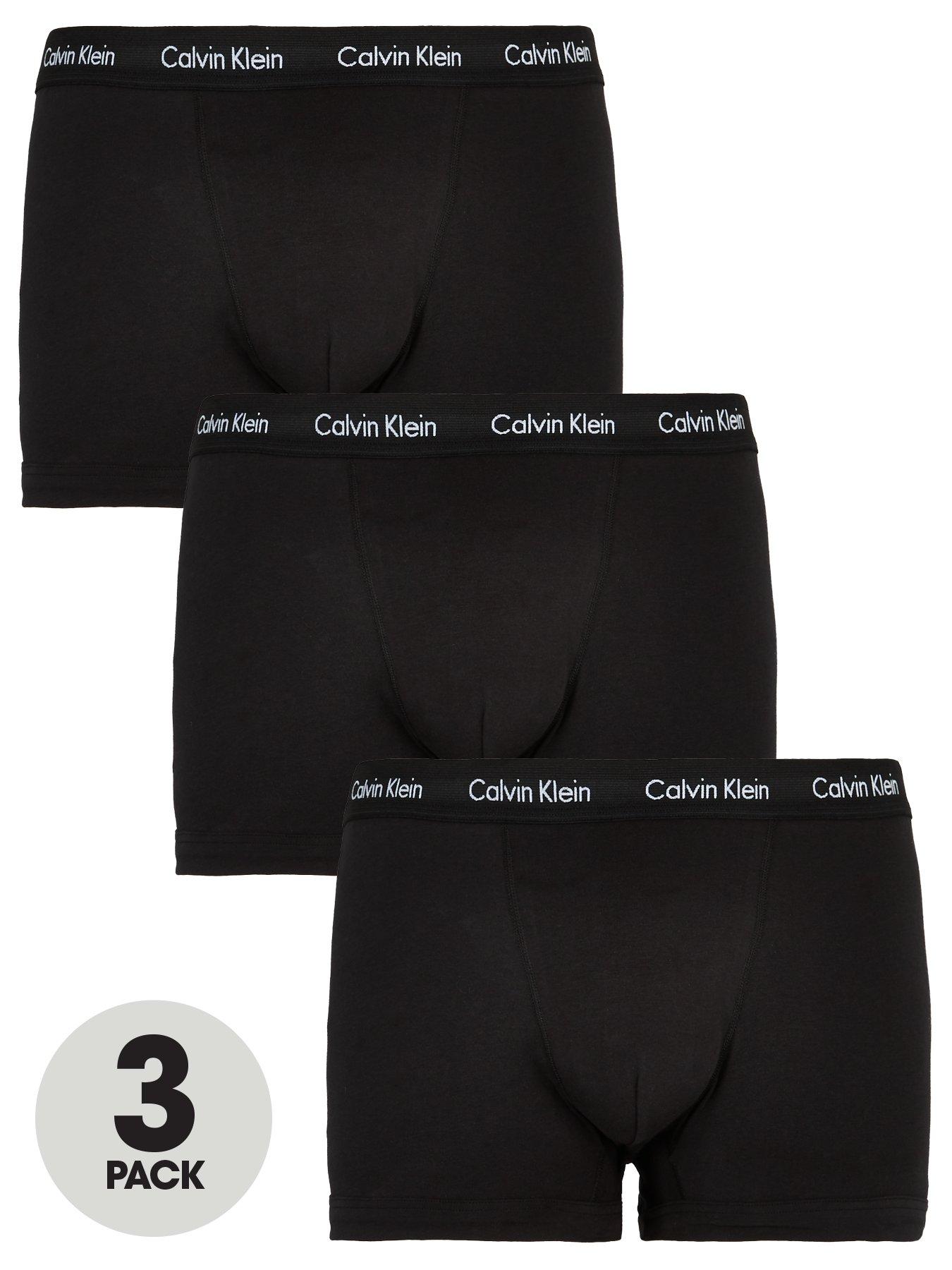 Calvin Klein Core 3 Pack Trunks Black Very