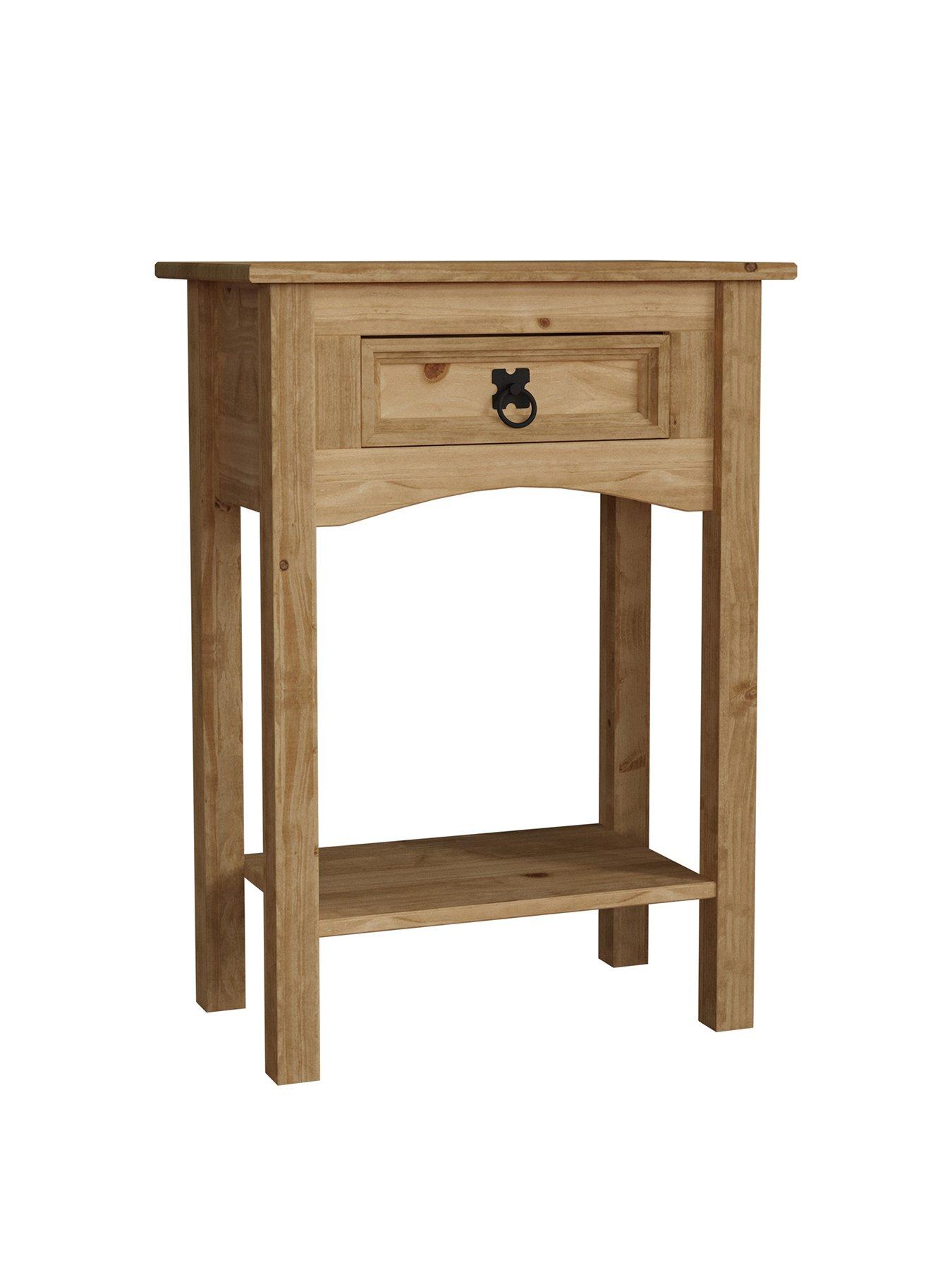 Vida Designs Corona Solid Pine 1 Drawer Console Table | Very