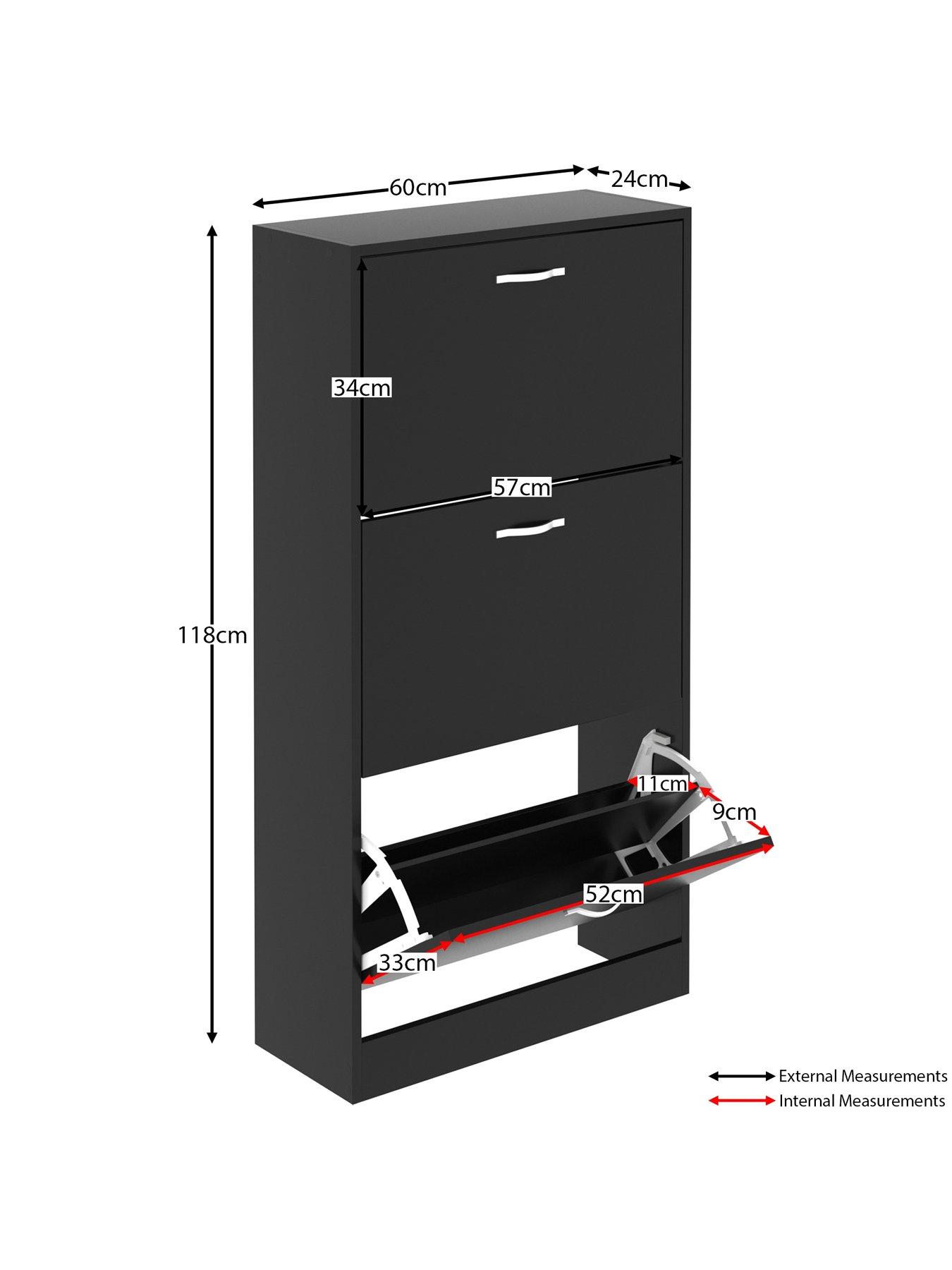 Vida Designs Shay 3 Drawer Shoe Cabinet | Very