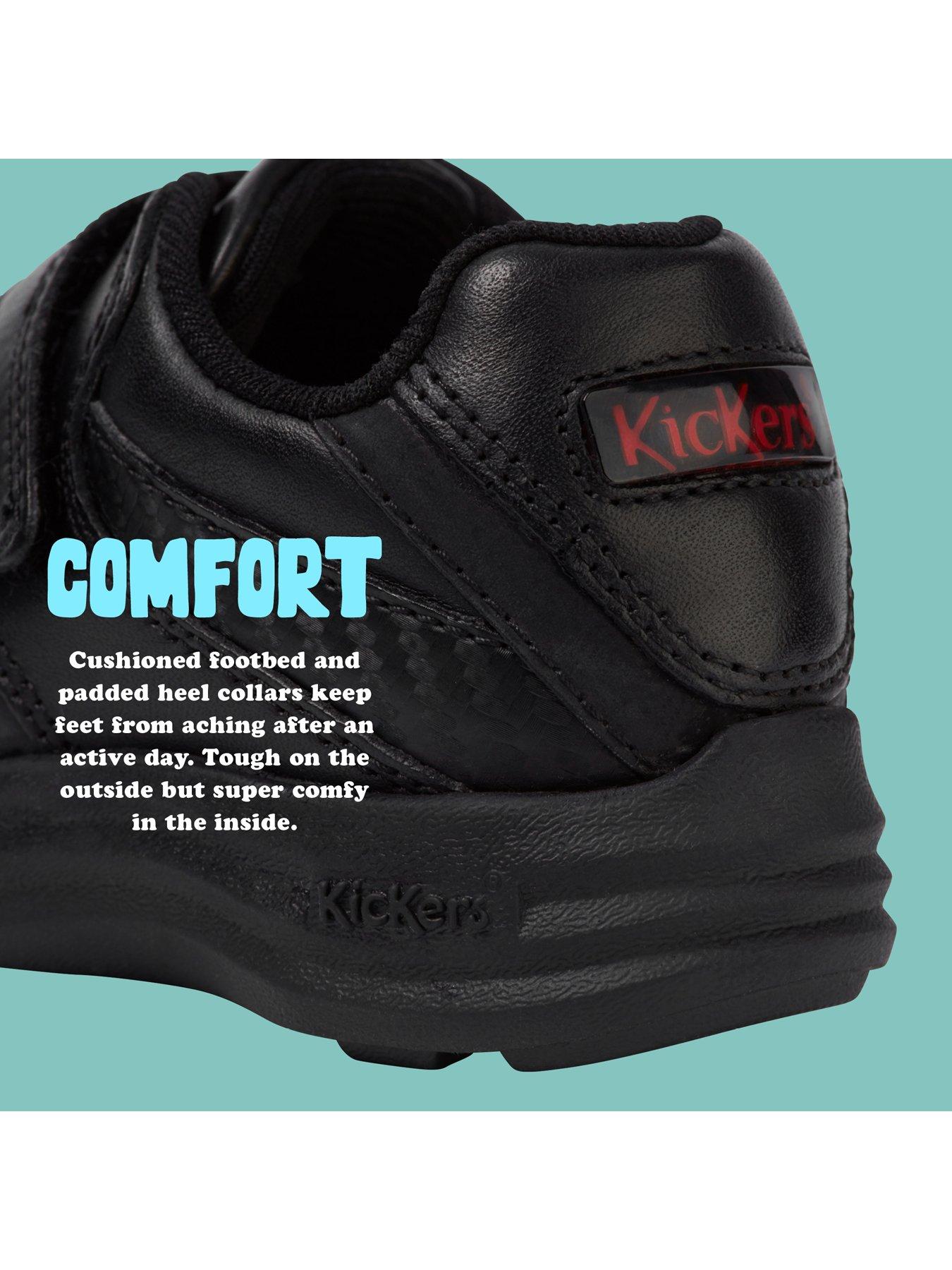 Kickers Men's Reasan Strap Leather Formal Slip On Shoe - Black | Very