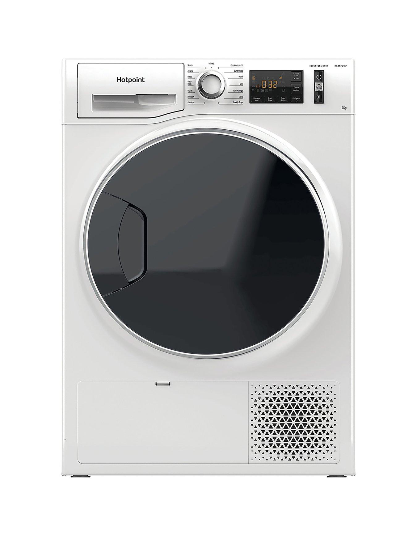Hotpoint ActiveCare NTM119X3EUK 9kg Load Heat Pump Tumble Dryer - White | very.co.uk