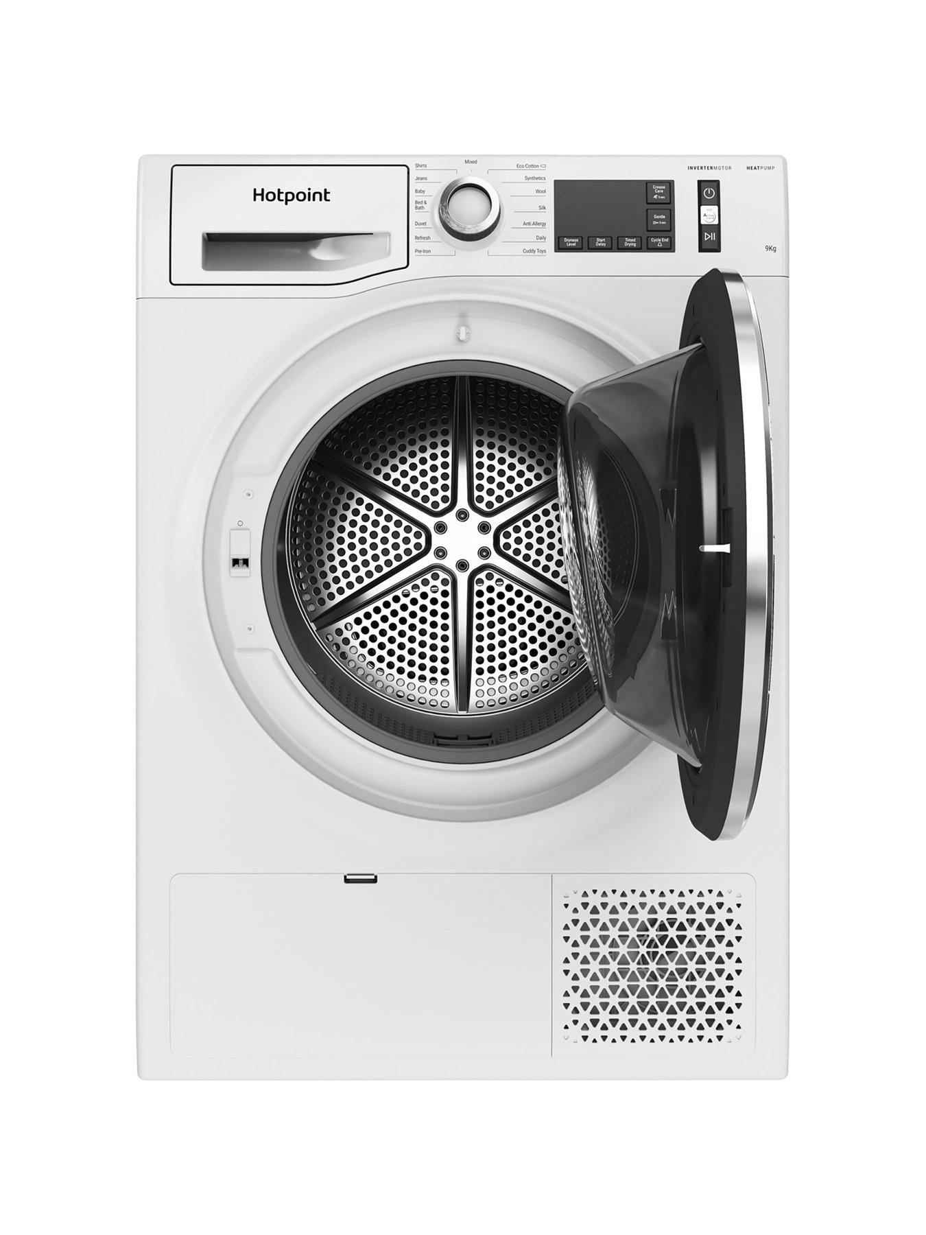 Hotpoint ActiveCare NTM119X3EUK 9kg Load Heat Pump Tumble Dryer - White | very.co.uk