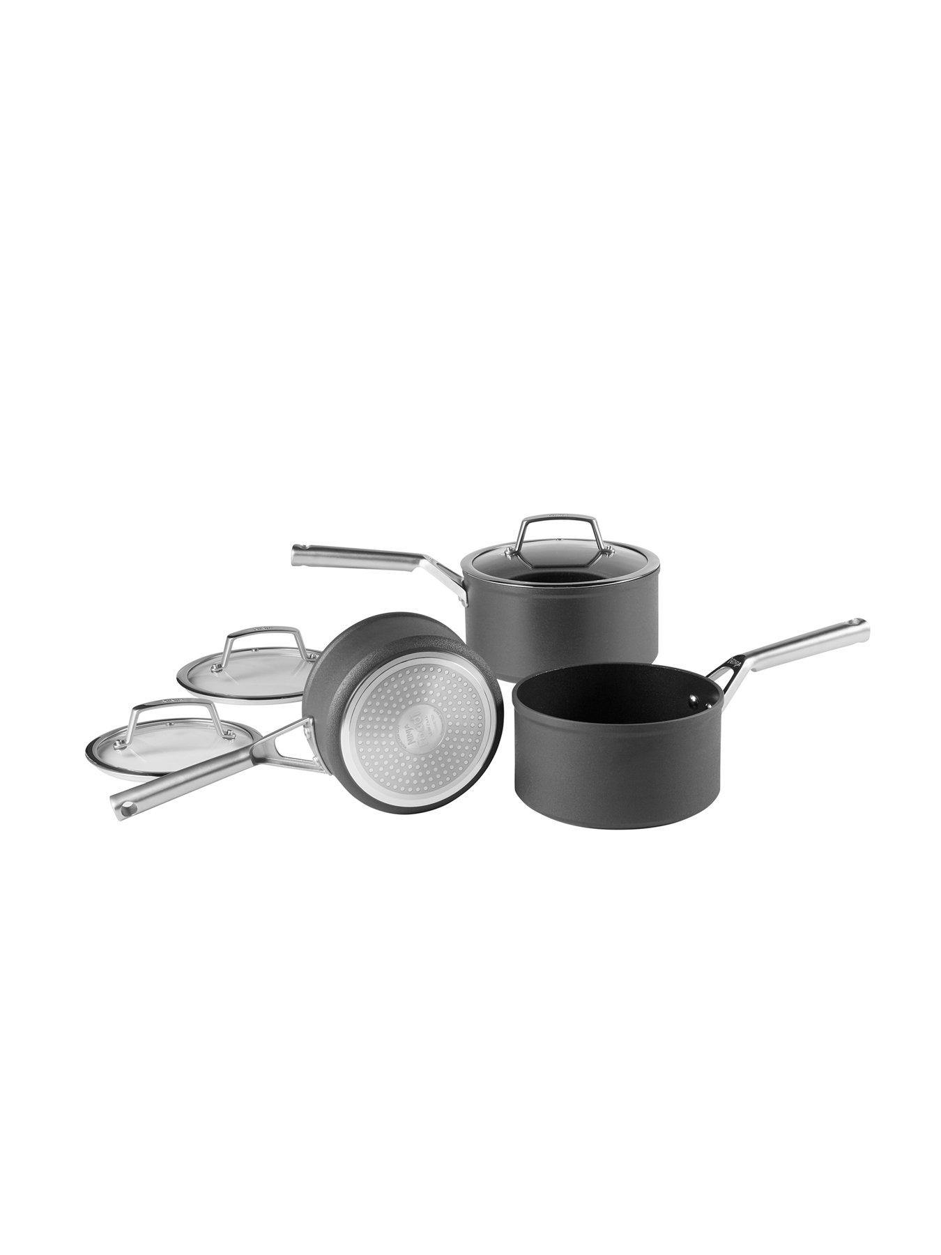 NINJA Foodi ZEROSTICK 3 Piece Pan Set - 16cm, 18cm and 20cm Saucepans ...