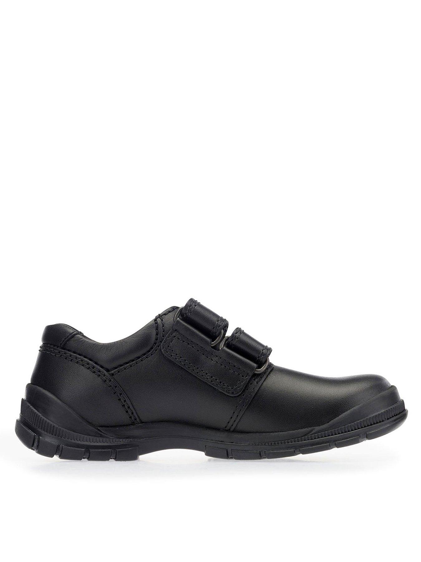 Start-rite Engineer Vegan Double Riptape Boys School Shoes - Black | Very