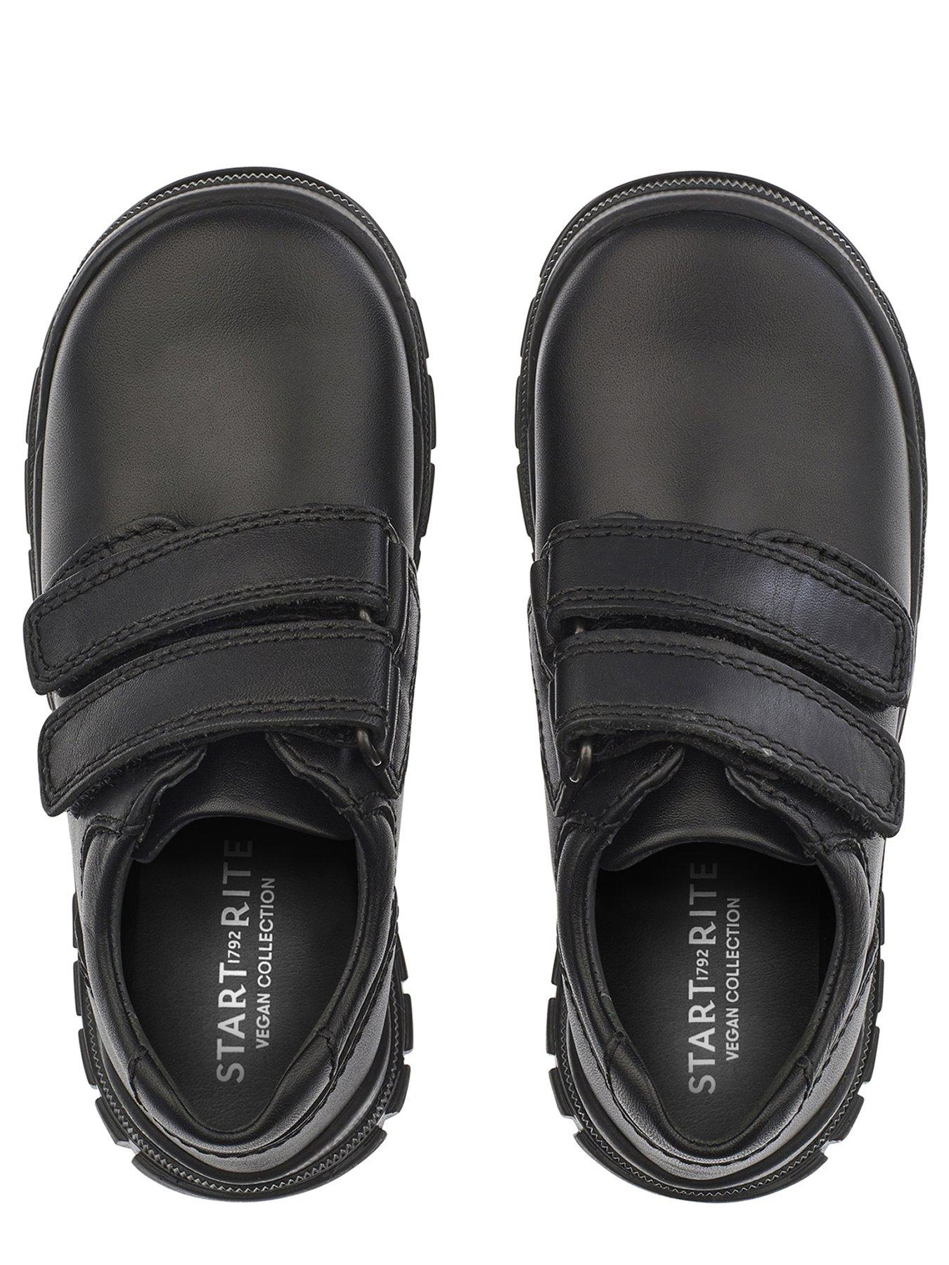 Start-rite Engineer Vegan Double Riptape Boys School Shoes - Black | Very