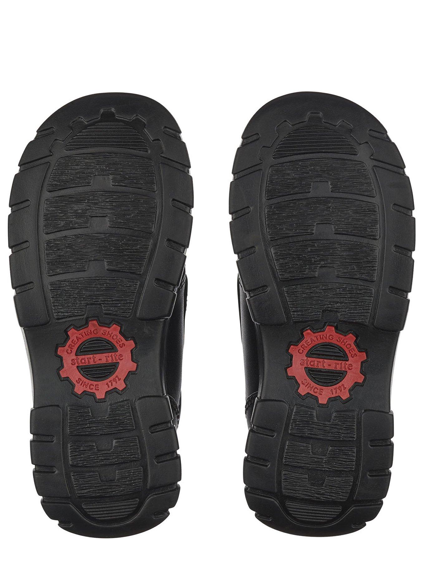 Start-rite Engineer Vegan Double Riptape Boys School Shoes - Black | Very