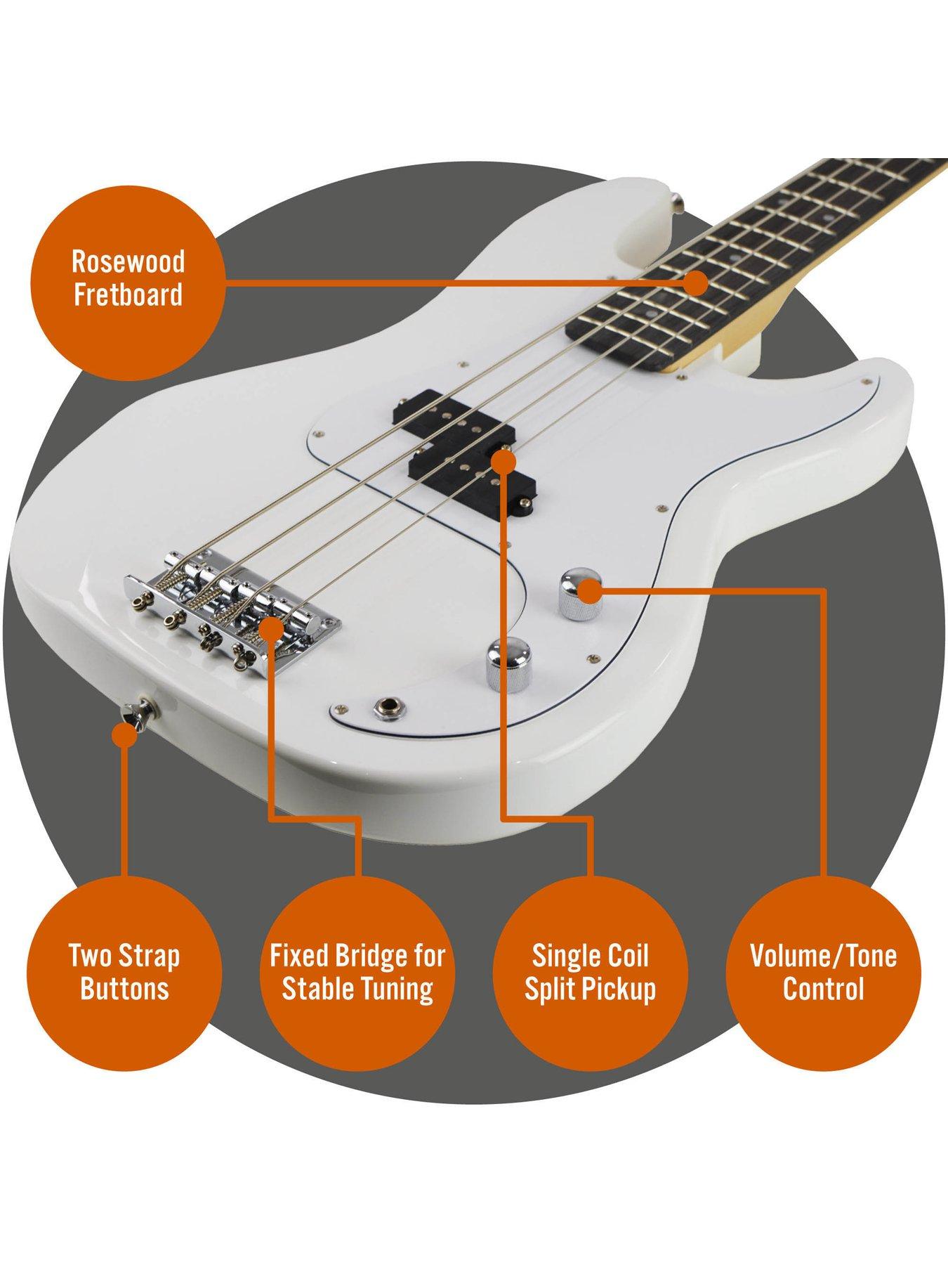 3rd Avenue Full Size Bass Guitar Ultimate Kit with 15W Amp - 6 Months ...