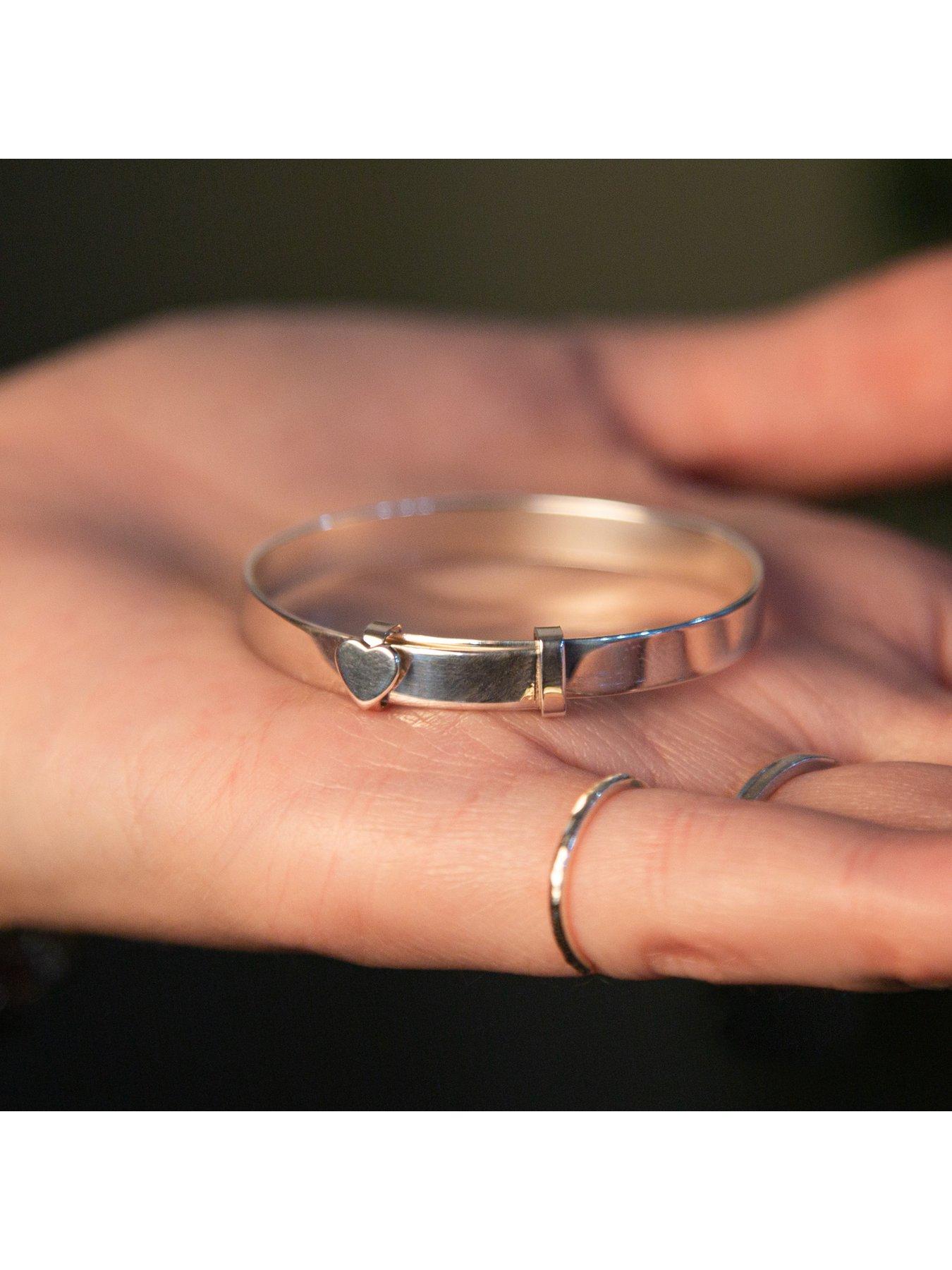 The Love Collection Sterling Silver Children's Heart Christening ...