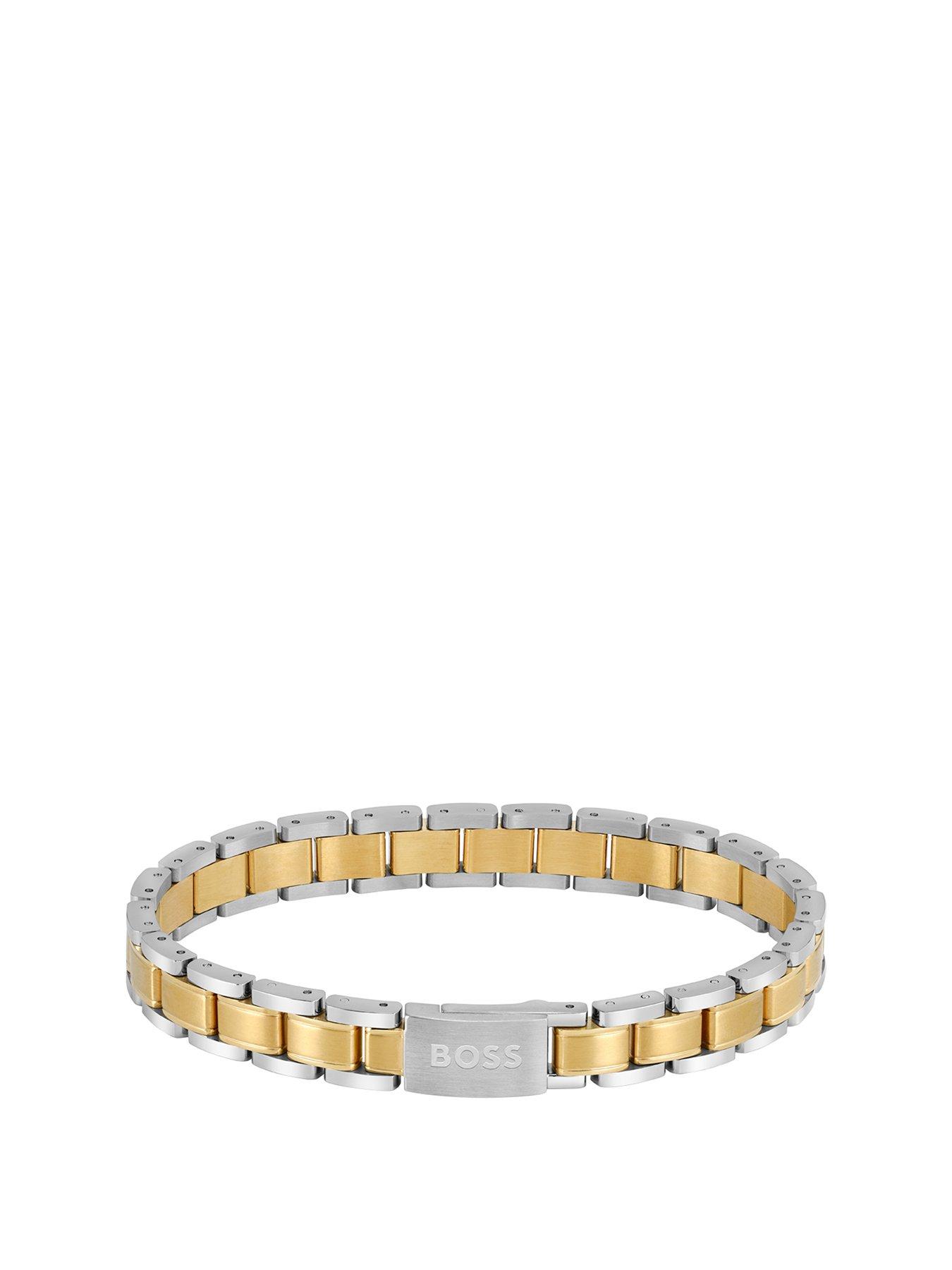 BOSS Gents Metal Link Essentials Two-Tone Bracelet | Very