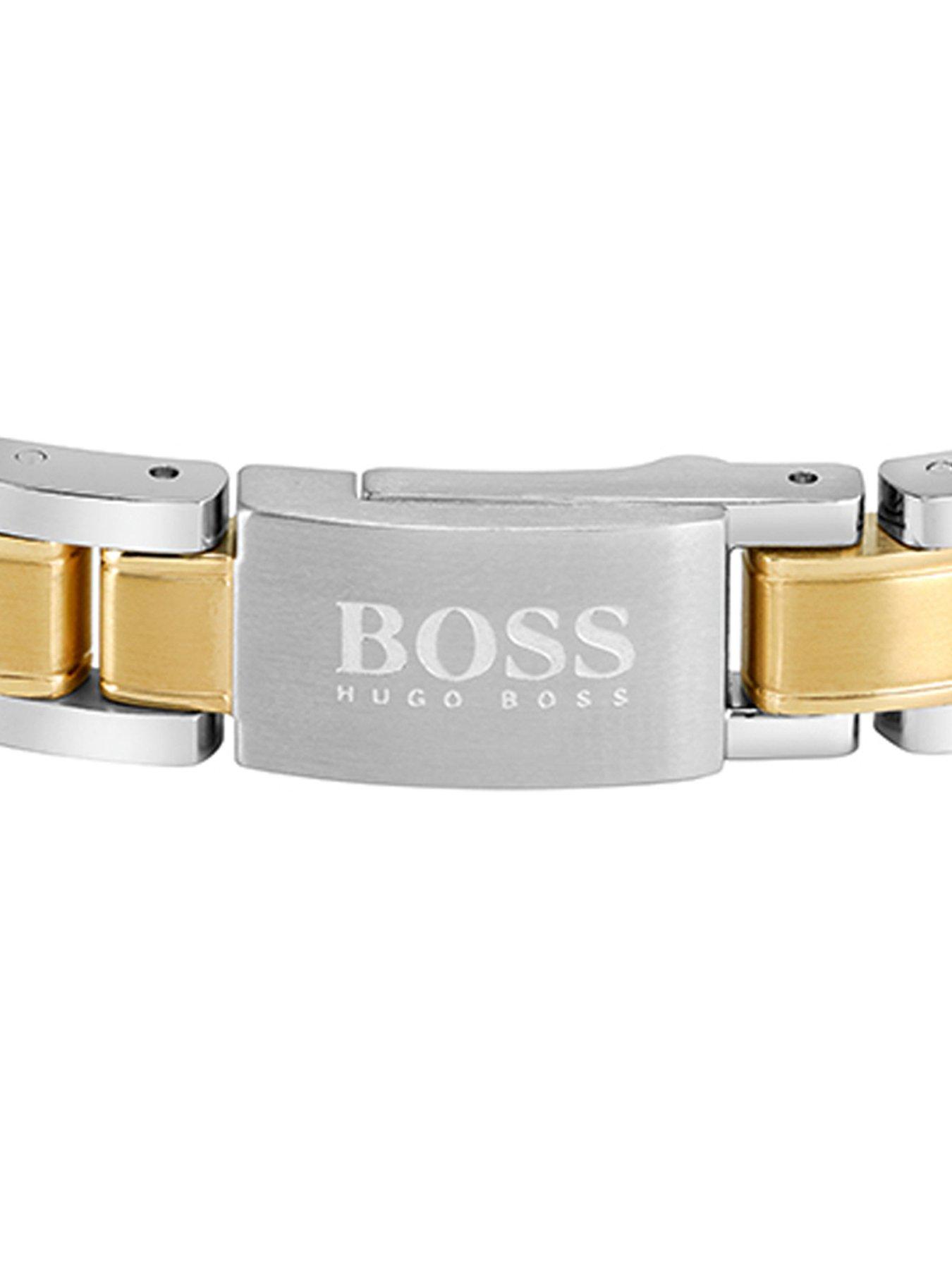BOSS Gents BOSS Metal Link Essentials Two-Tone Bracelet | Very.co.uk