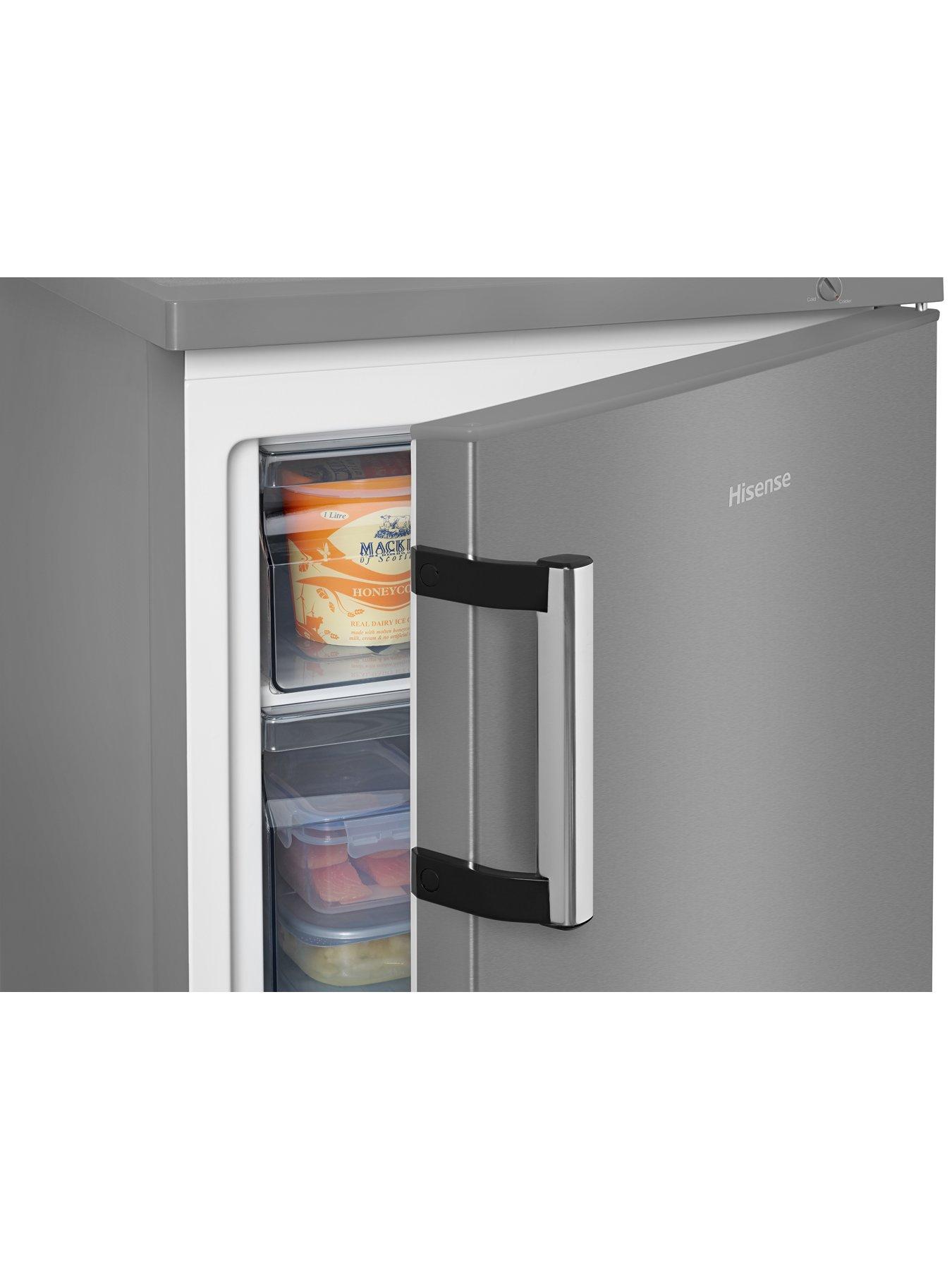Hisense FV105D4BC21 55cm Wide Under-Counter Freezer - Stainless Steel ...
