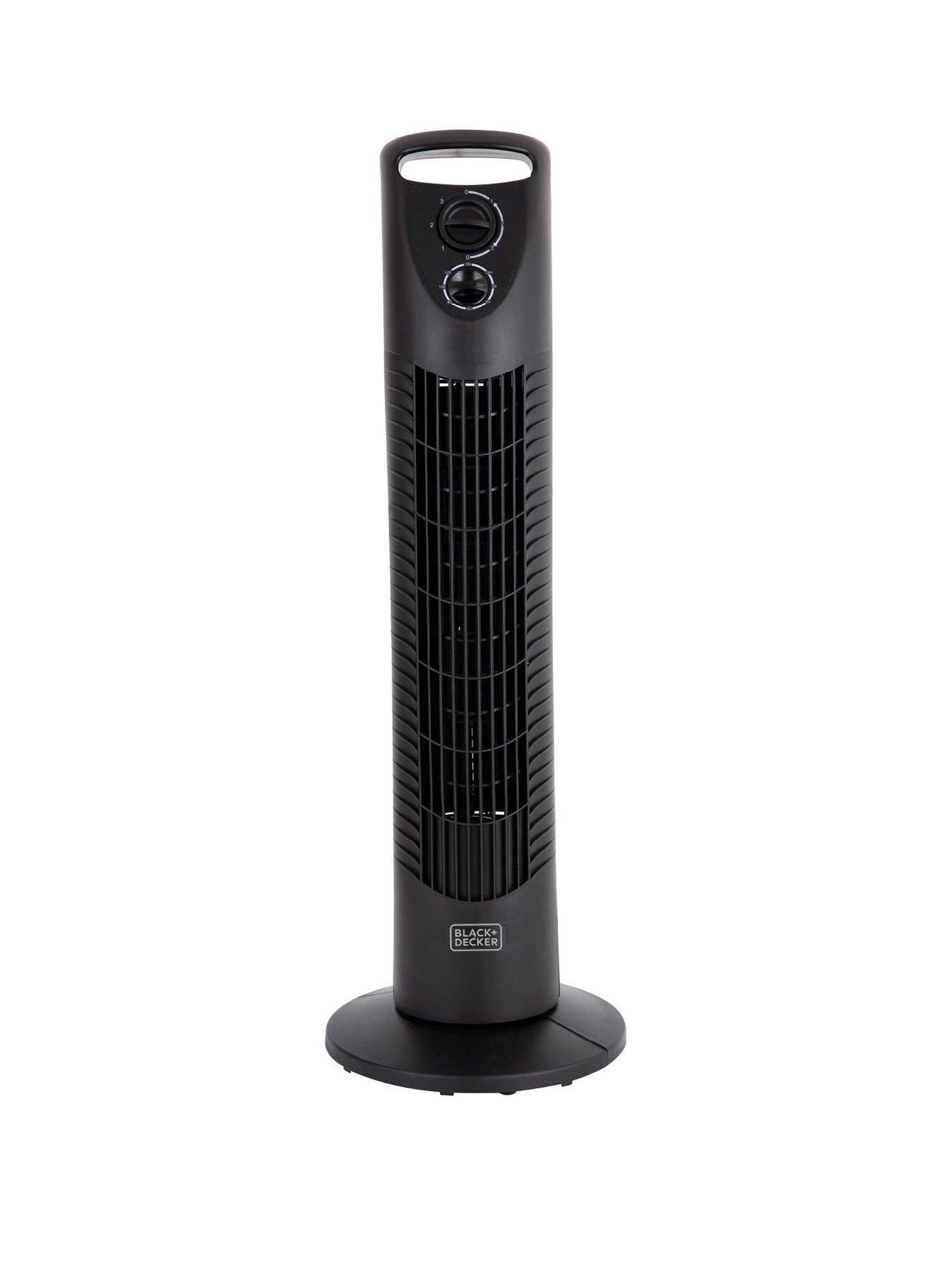 Black & Decker Tower Fan with 2 Hour Timer, 3 Speeds, Automatic ...