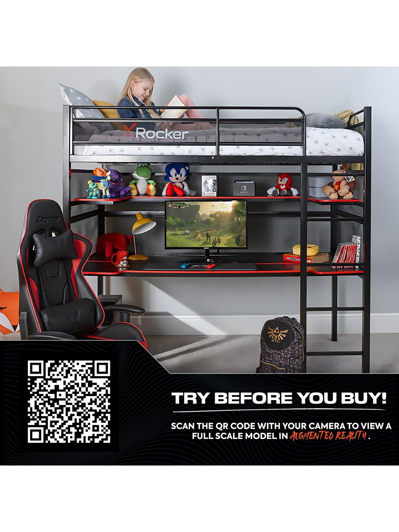 X Rocker Battlestation Bed, Mattress And Desk | Very.co.uk