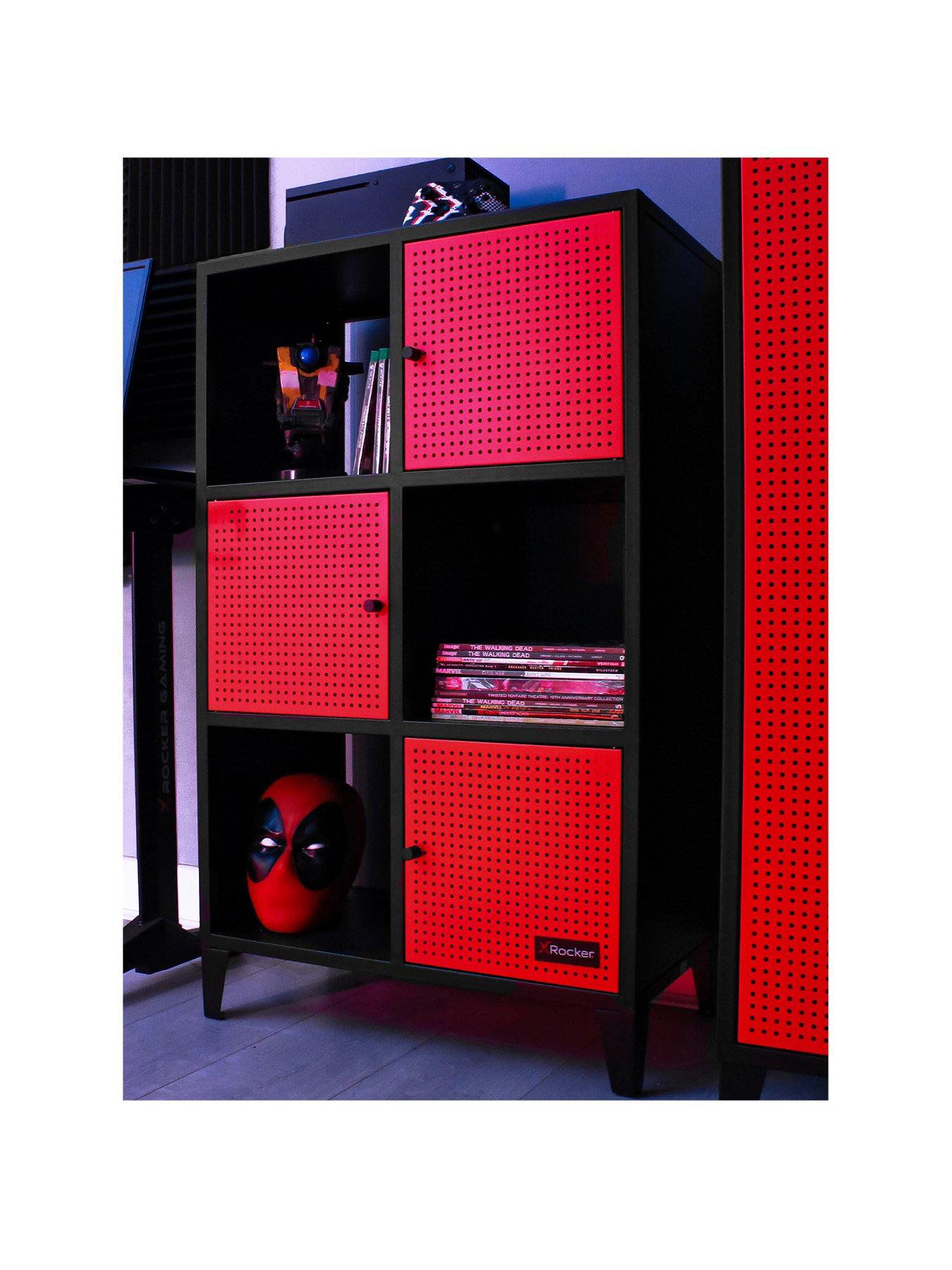 X Rocker MESH-TEK Tall display cabinet with 6 cube storage | very.co.uk