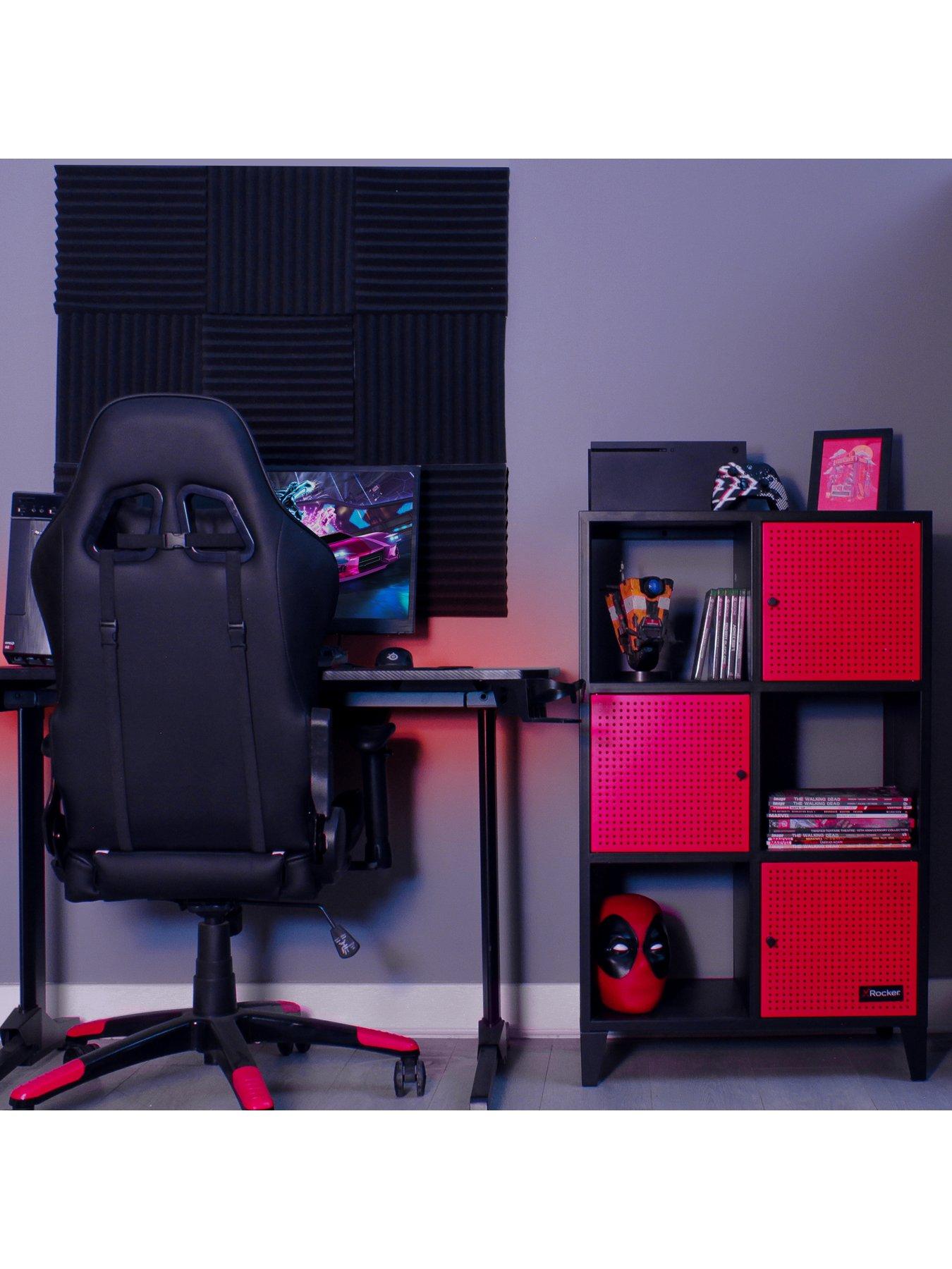 X Rocker MESH-TEK Tall display cabinet with 6 cube storage | very.co.uk