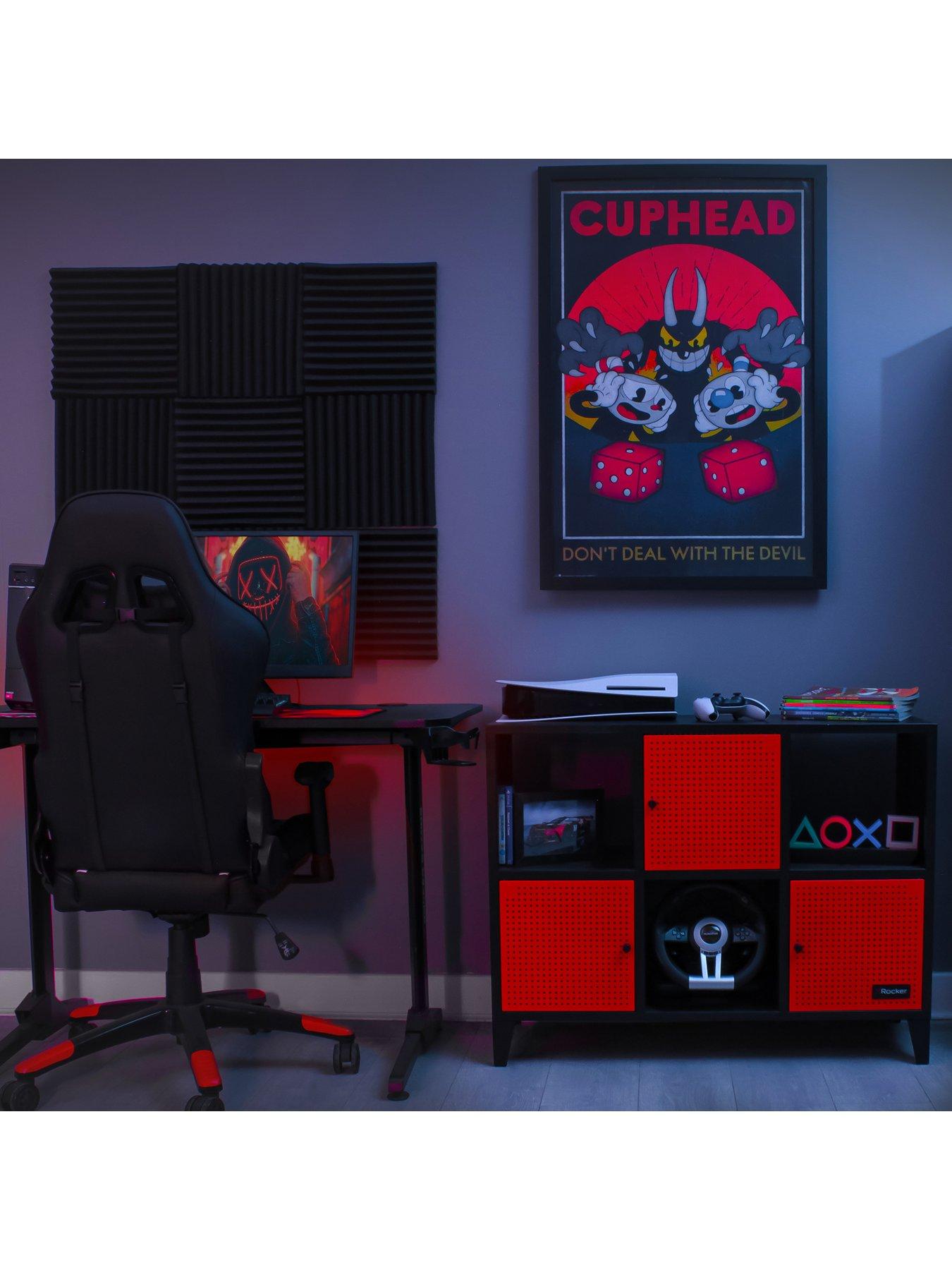 X Rocker MESH-TEK Wide Display Cabinet with 6 Cube Storage | very.co.uk