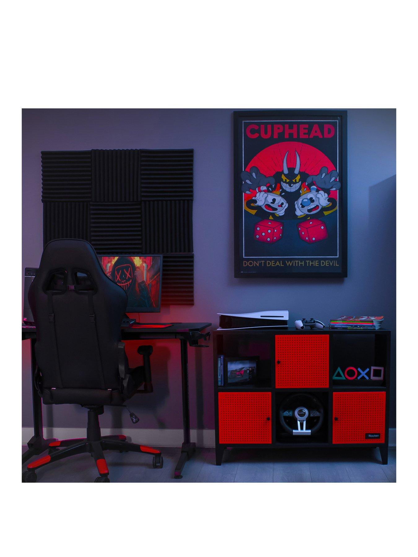 X Rocker MESH-TEK Wide Display Cabinet with 6 Cube Storage | very.co.uk